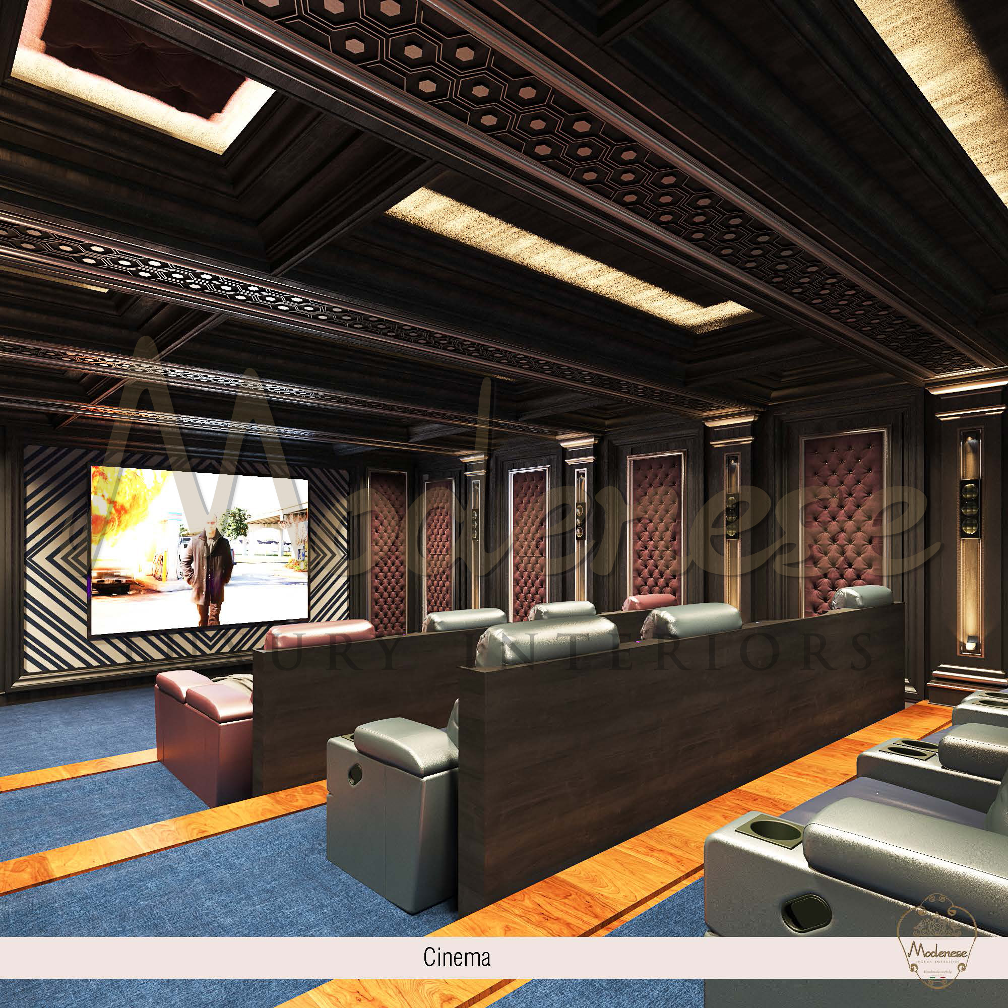 Cinema Home Design For Villa In Bahrain by MODENESE Luxury Interiors ...