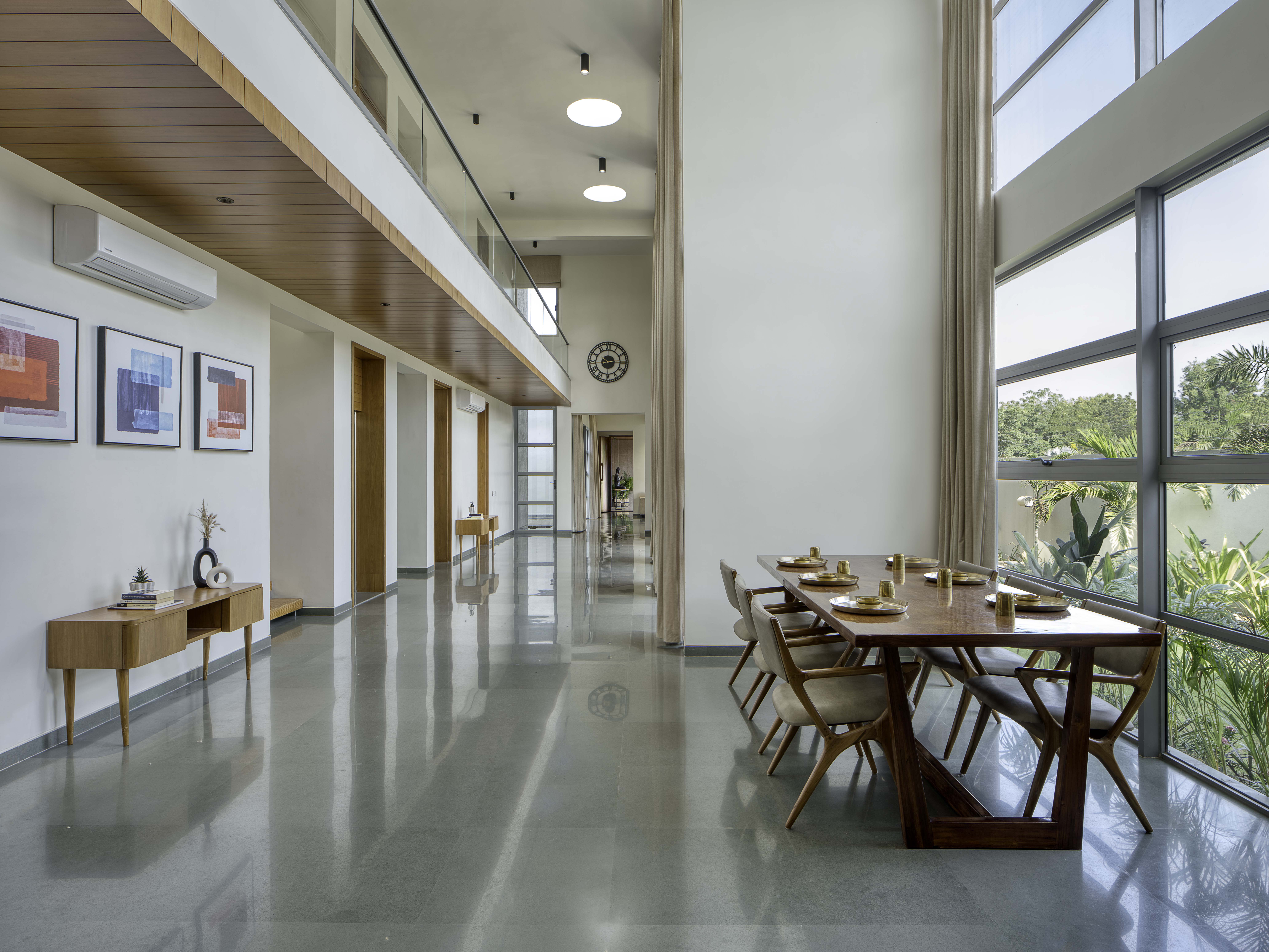 The linear courtyard house by Vicara design studio - Architizer