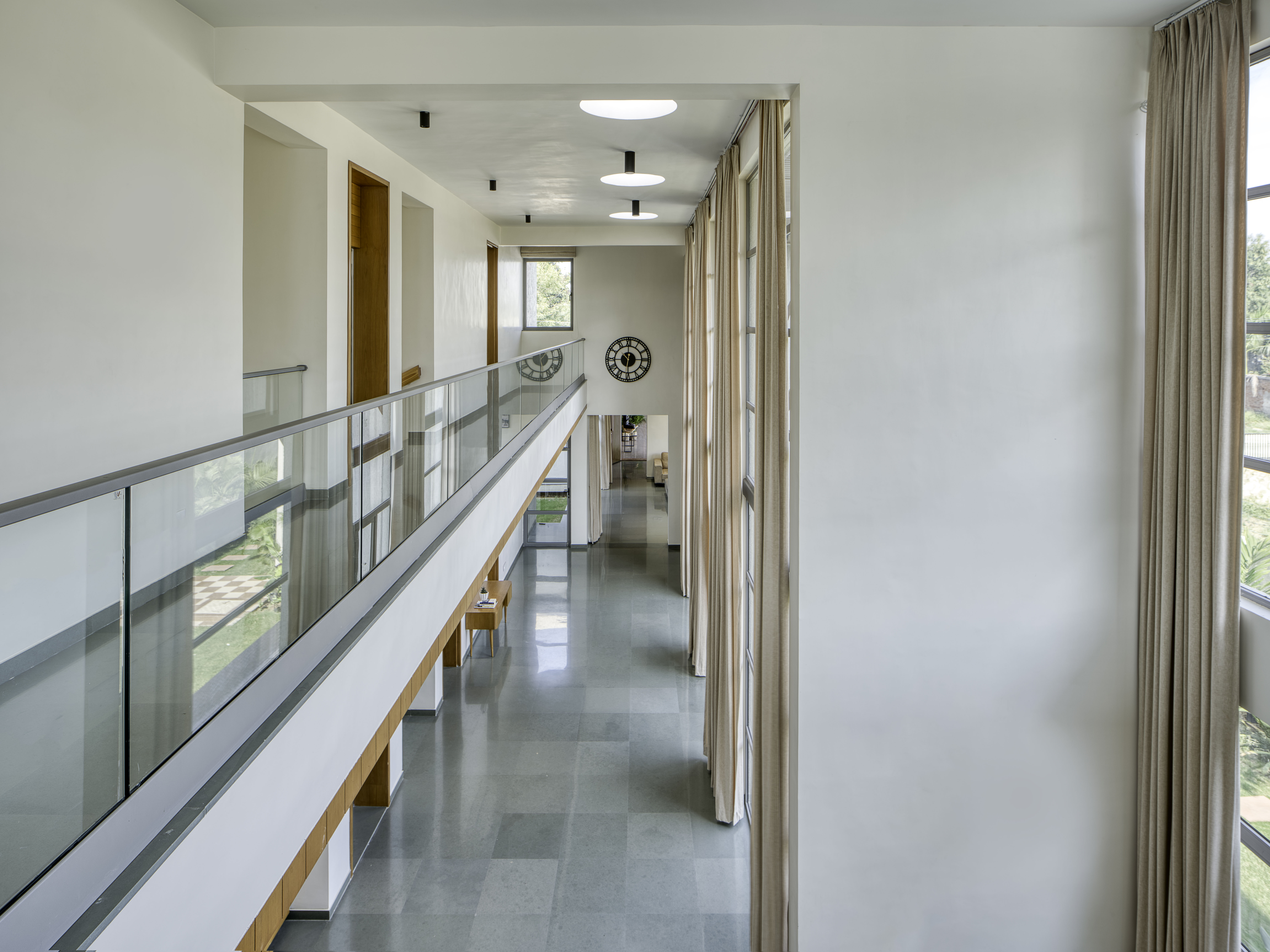 The linear courtyard house by Vicara design studio - Architizer