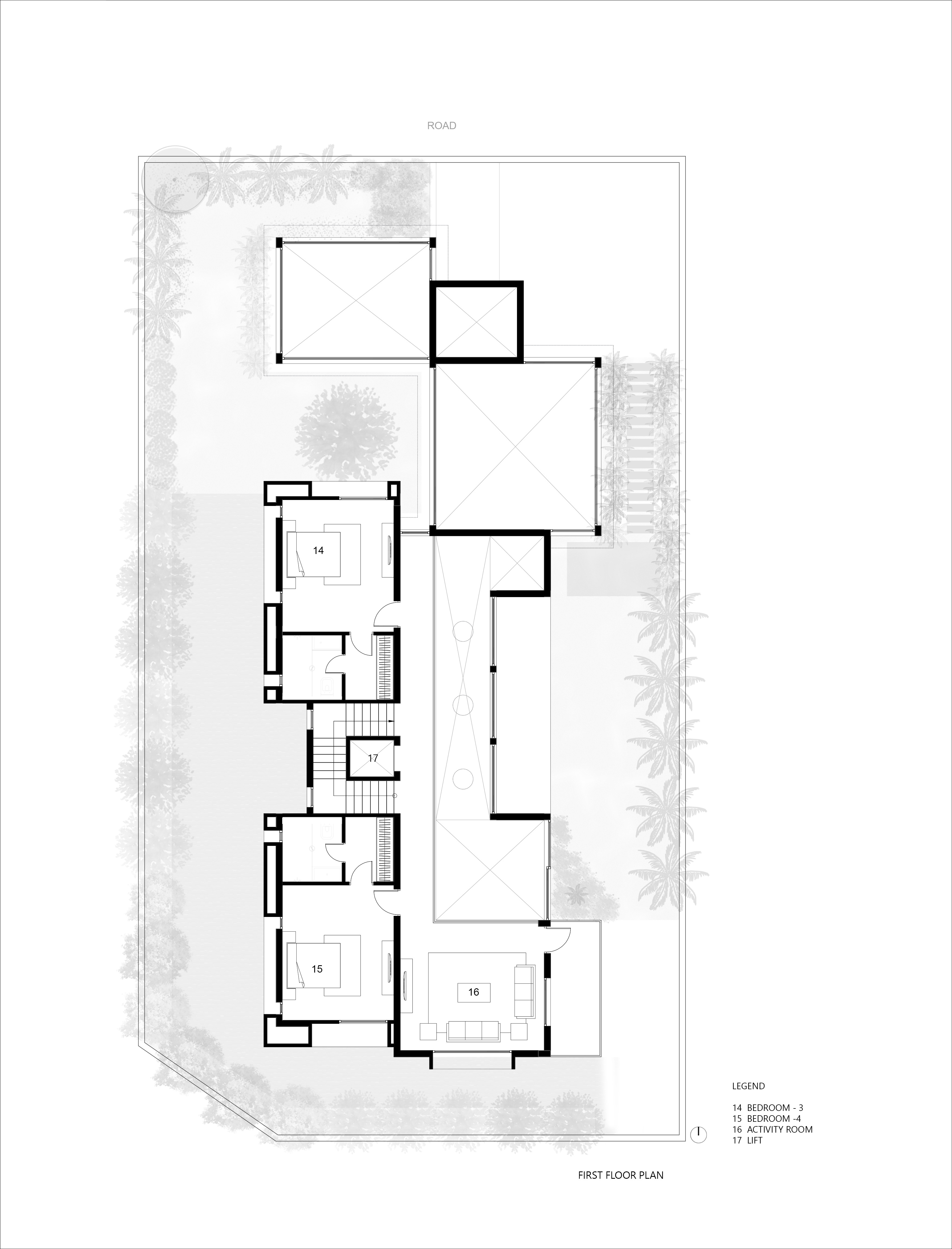 The linear courtyard house by Vicara design studio - Architizer