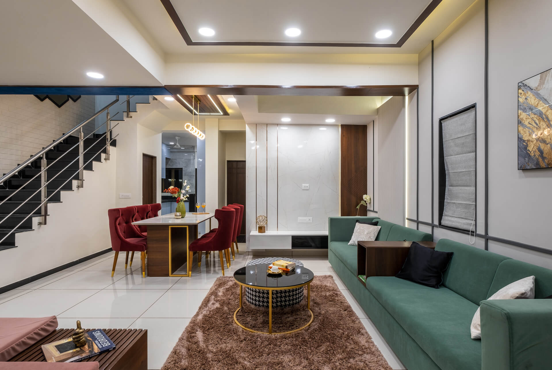 4 BHK Bungalow Interior Design Project by Montdor Interior by Montdor ...