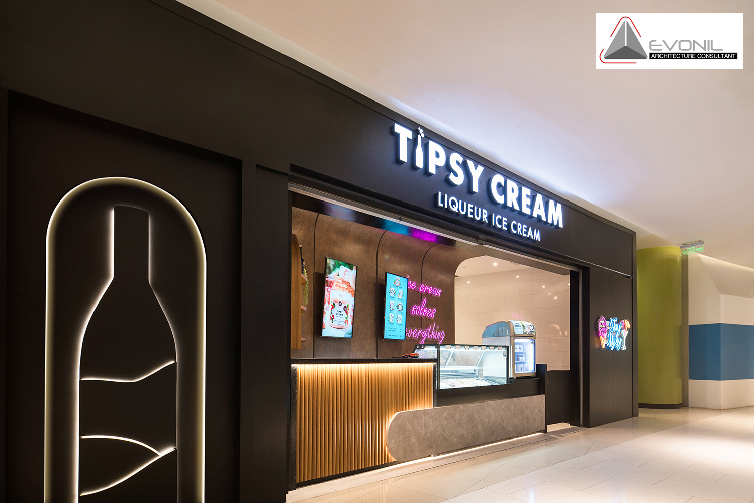 TIPSY CREAM Ice Cream Store by EVONIL Architecture Indonesia - Architizer