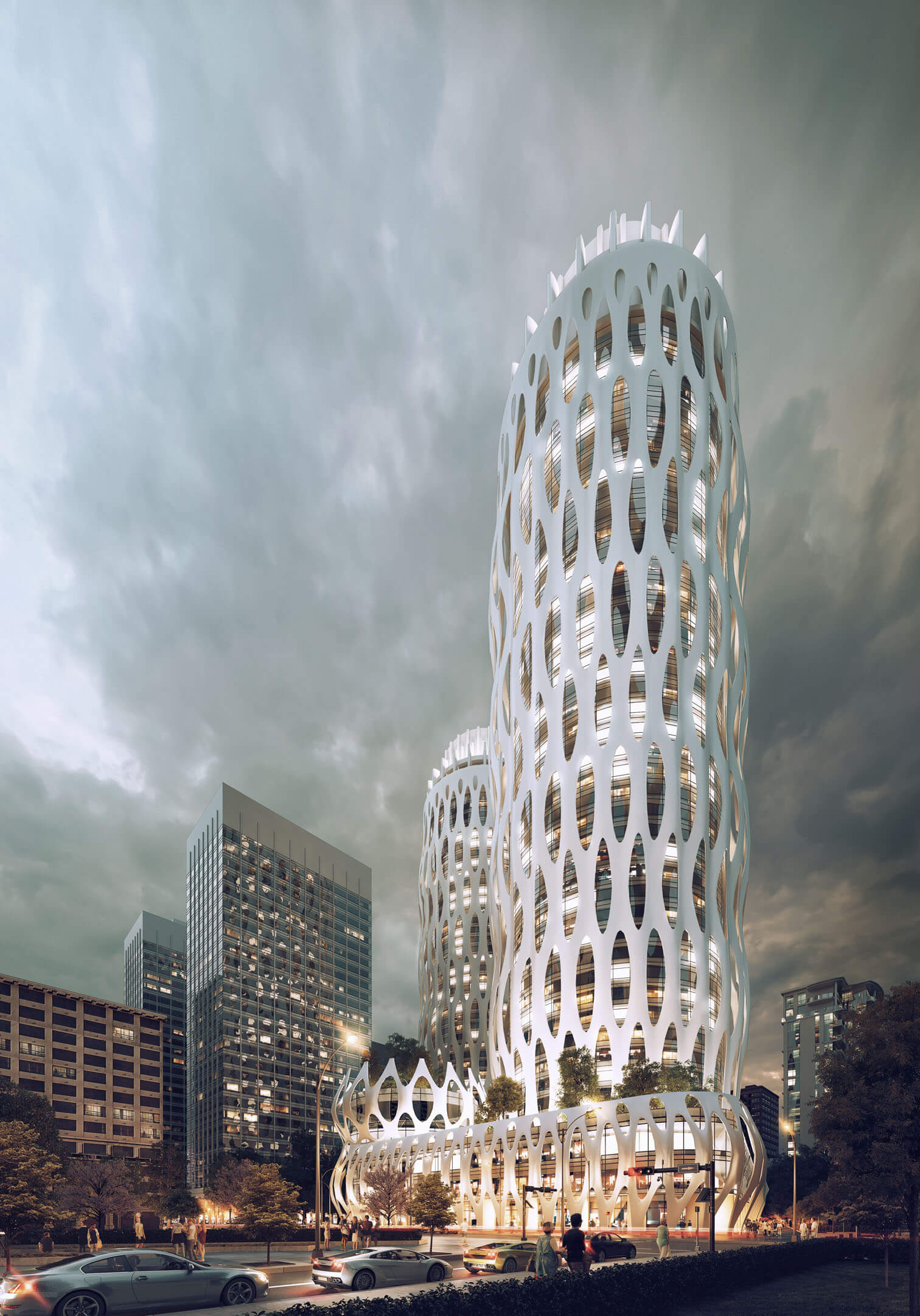 Architectural Render for a Skyscraper Exterior by Archicgi - Architizer