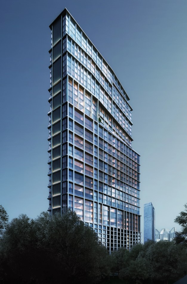 Vray Exterior Visualization for a Skyscraper at Night by Archicgi ...