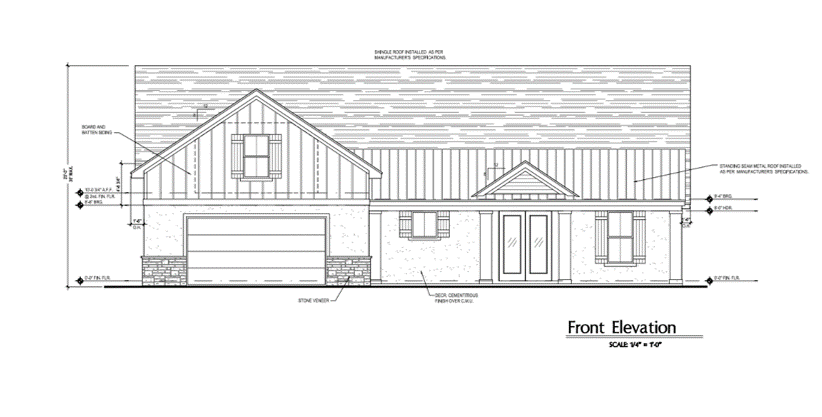 3D Exterior Rendering for 2D Front Elevation by The 2D3D Floor Plan ...