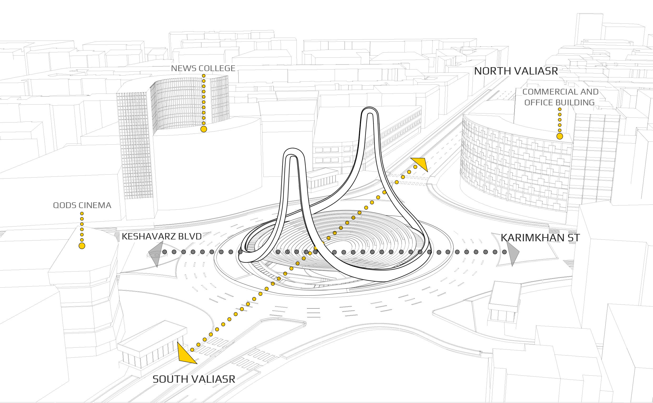 VALIASR Square by HABIBEH MADJDABADI Architecture Studio - Architizer