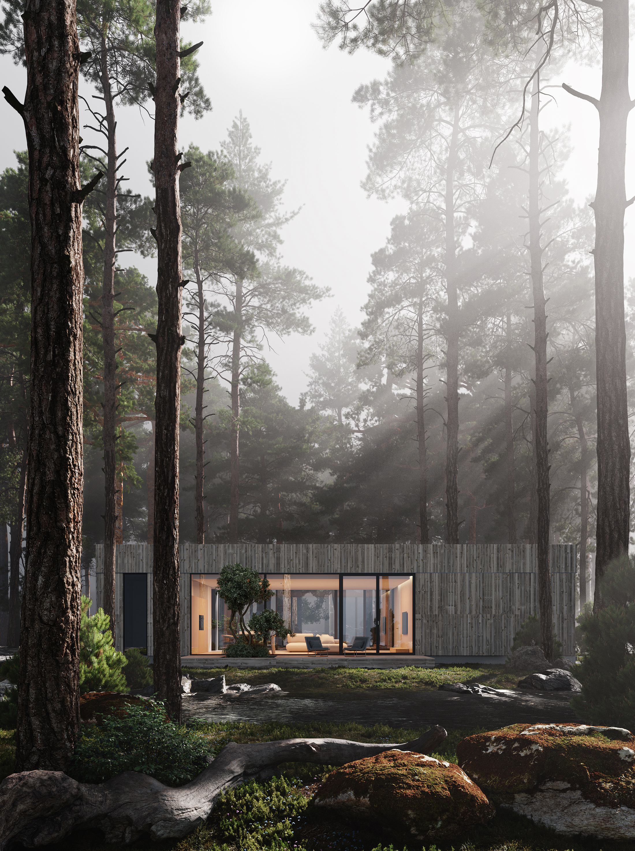 FOREST HOUSE by MAVERICK FRAME | 3D architectural rendering ...