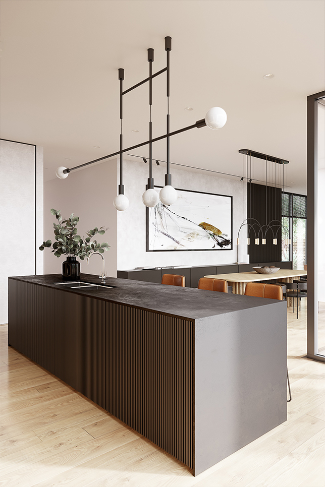 Open Plan Kitchen Rendering by Archicgi - Architizer