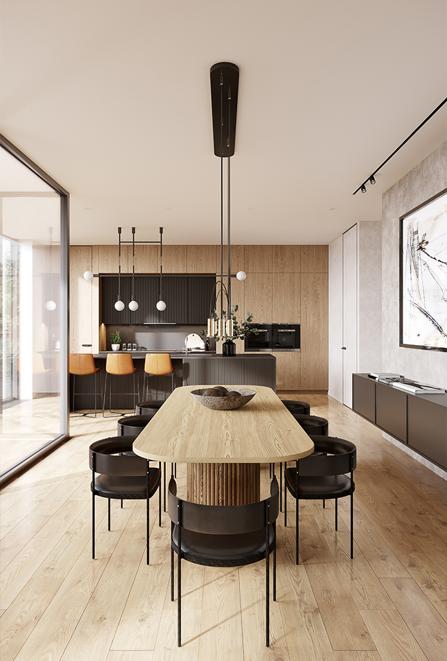Open Plan Kitchen Rendering by Archicgi - Architizer