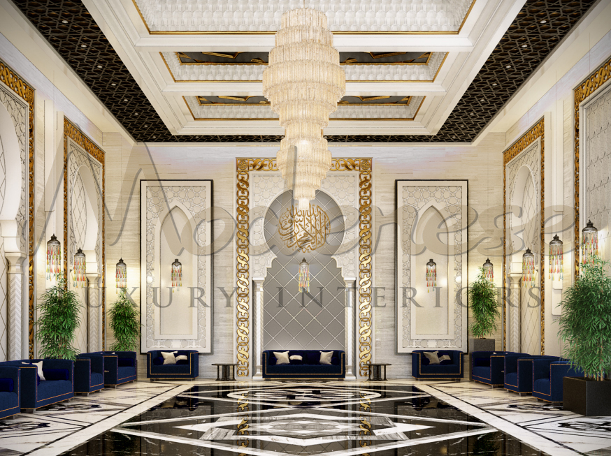 Hall Entrance Design For Villa in Bahrain by MODENESE Luxury Interiors ...