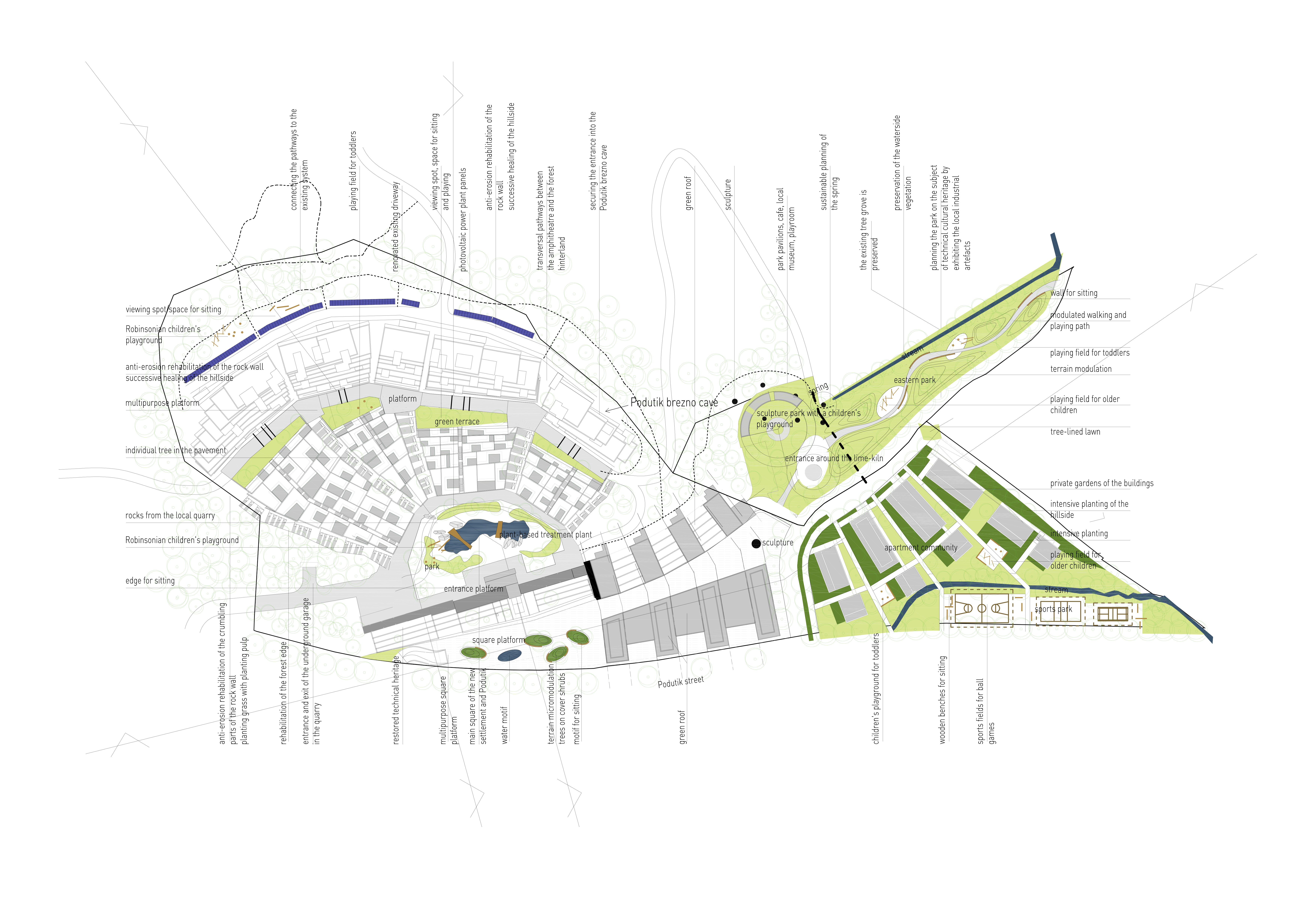 Public urban design competition for abandoned quarry in Podutik ...