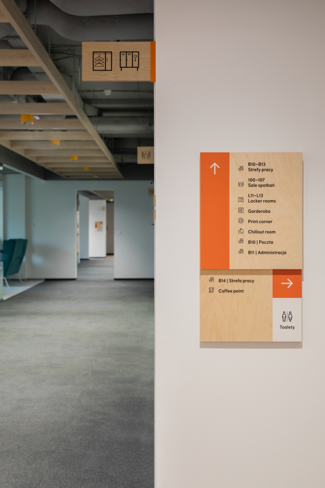 Wayfinding system for Nationale Nederlanden office in Warsaw by blank ...