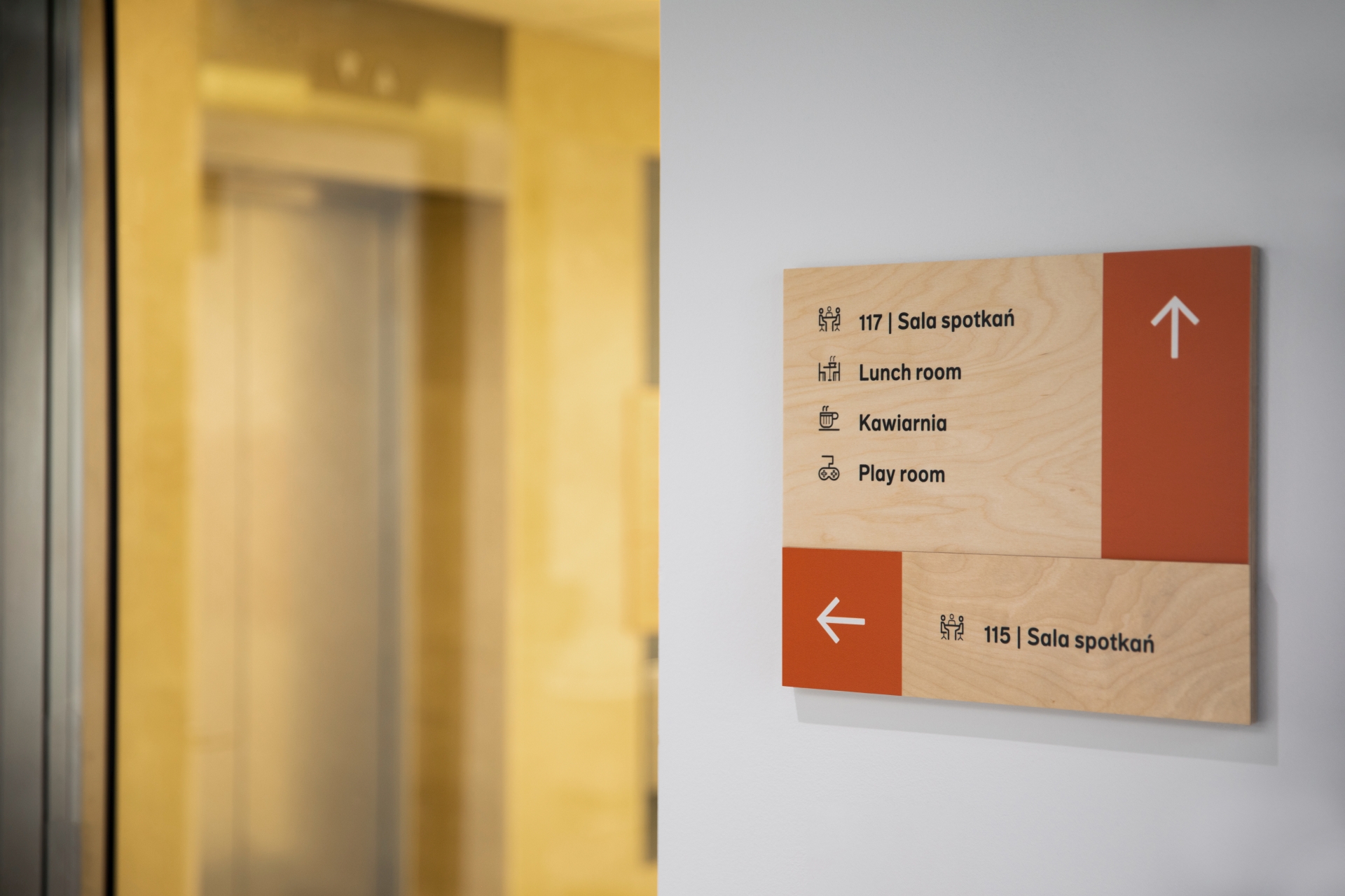 Wayfinding system for Nationale Nederlanden office in Warsaw by blank ...