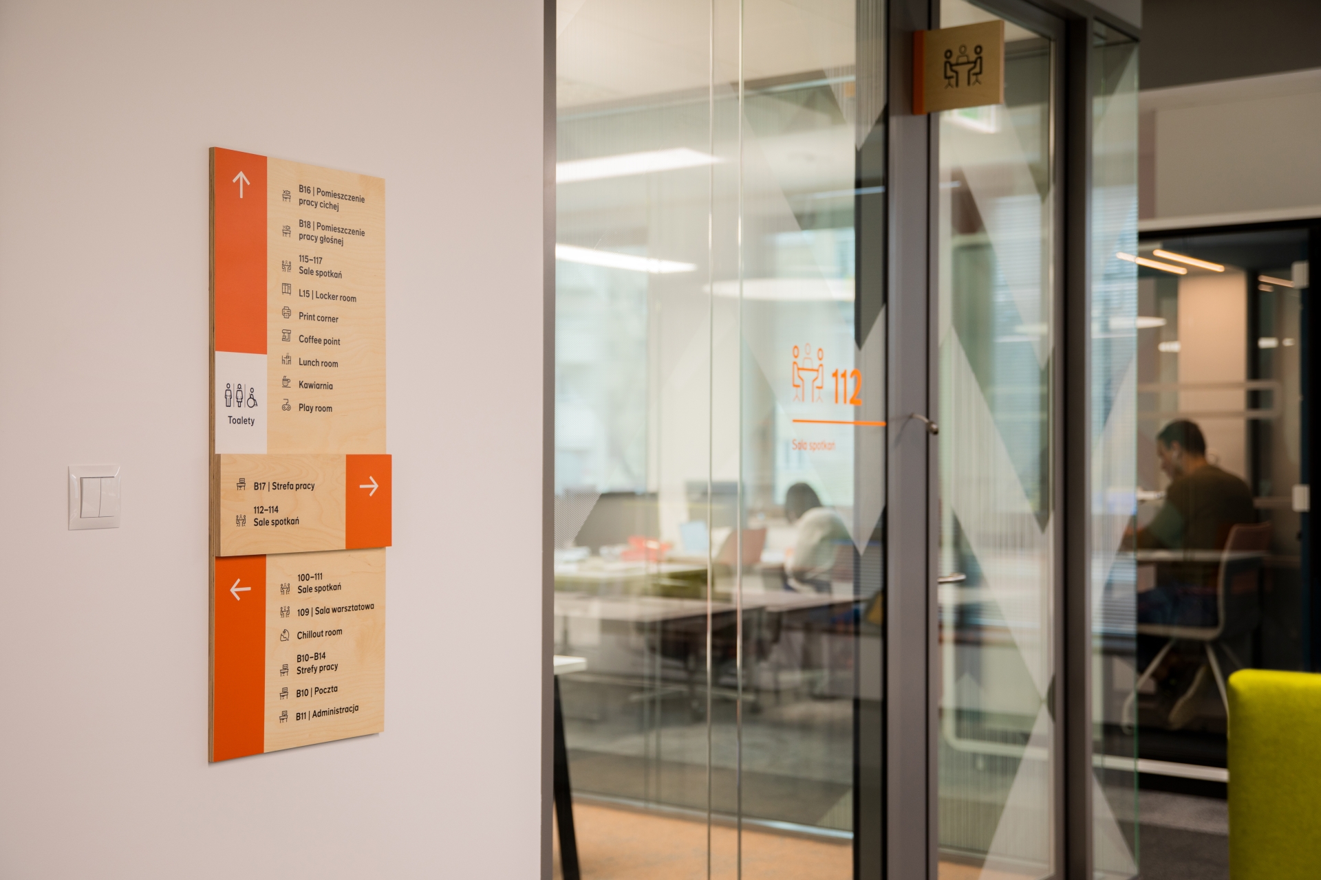 Wayfinding system for Nationale Nederlanden office in Warsaw by blank ...