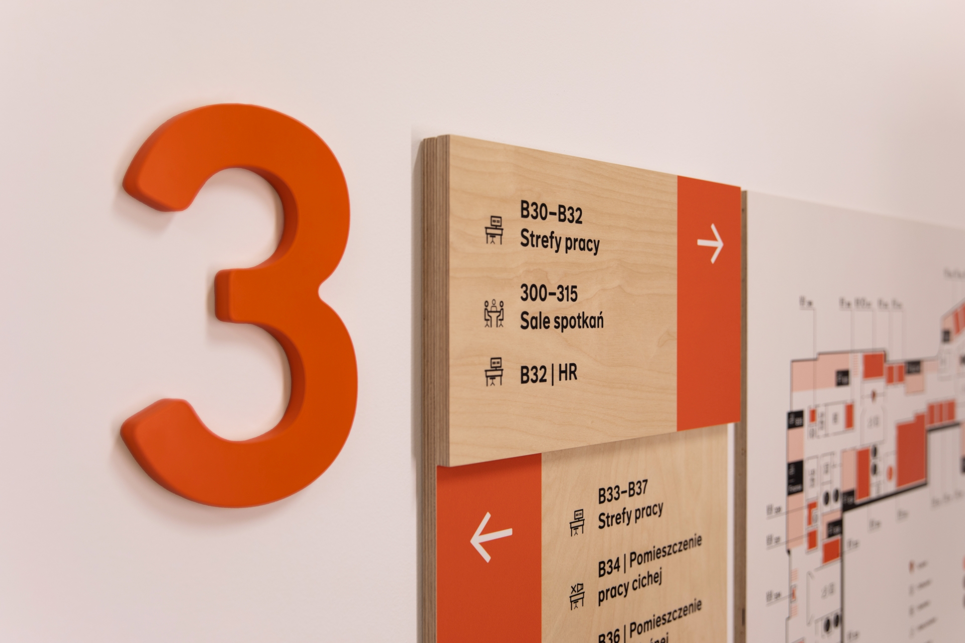 Wayfinding system for Nationale Nederlanden office in Warsaw by blank ...