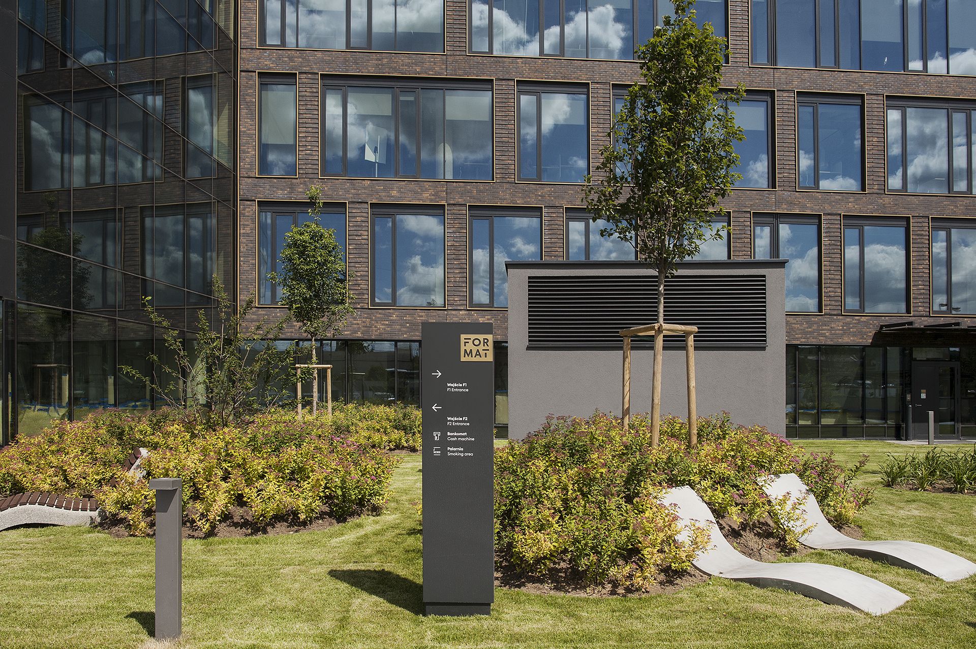 Wayfinding system & environmental graphics for Format office building ...