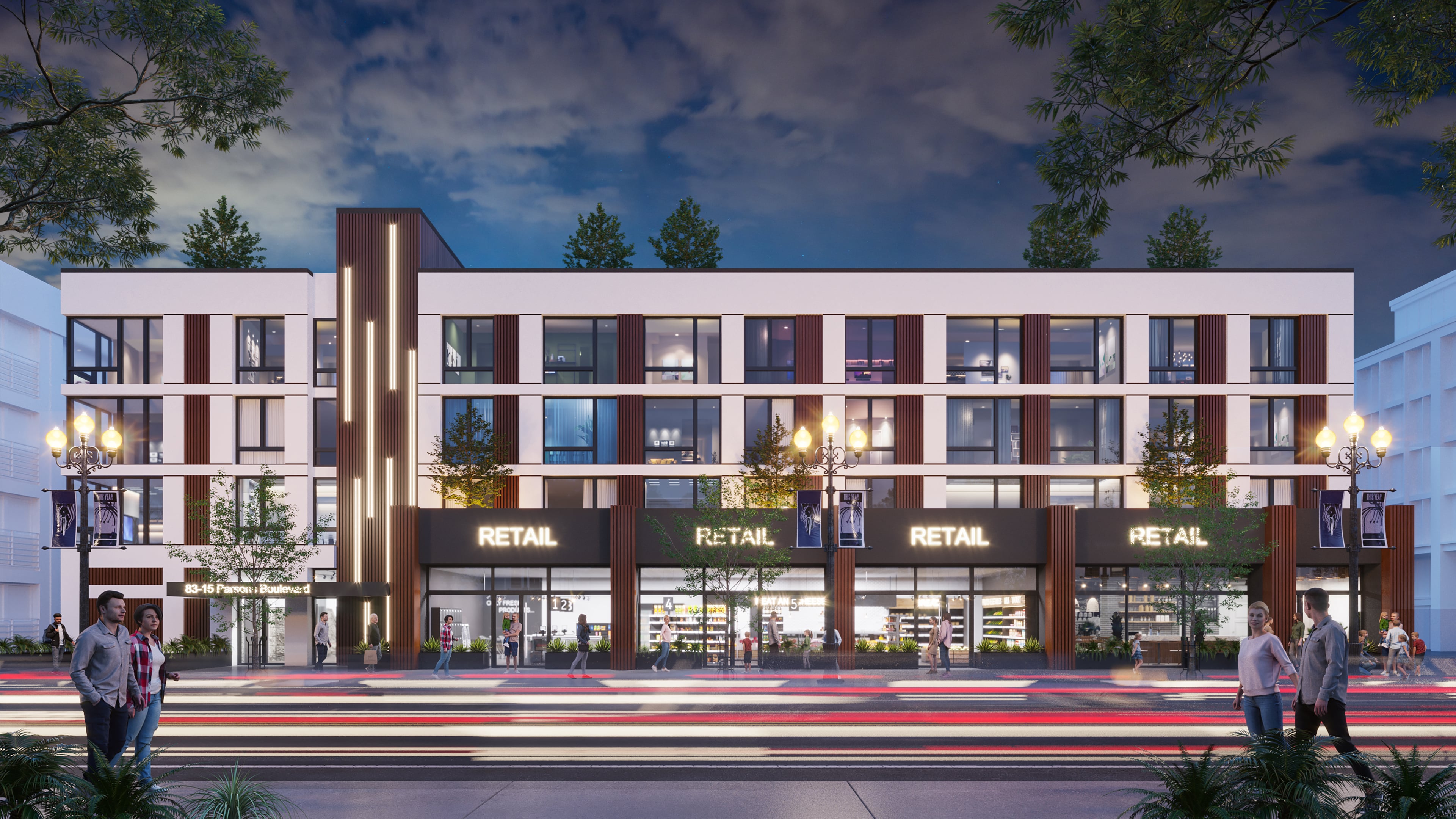 3D Front Exterior Color Rendering for Commercial Building by The 2D3D ...