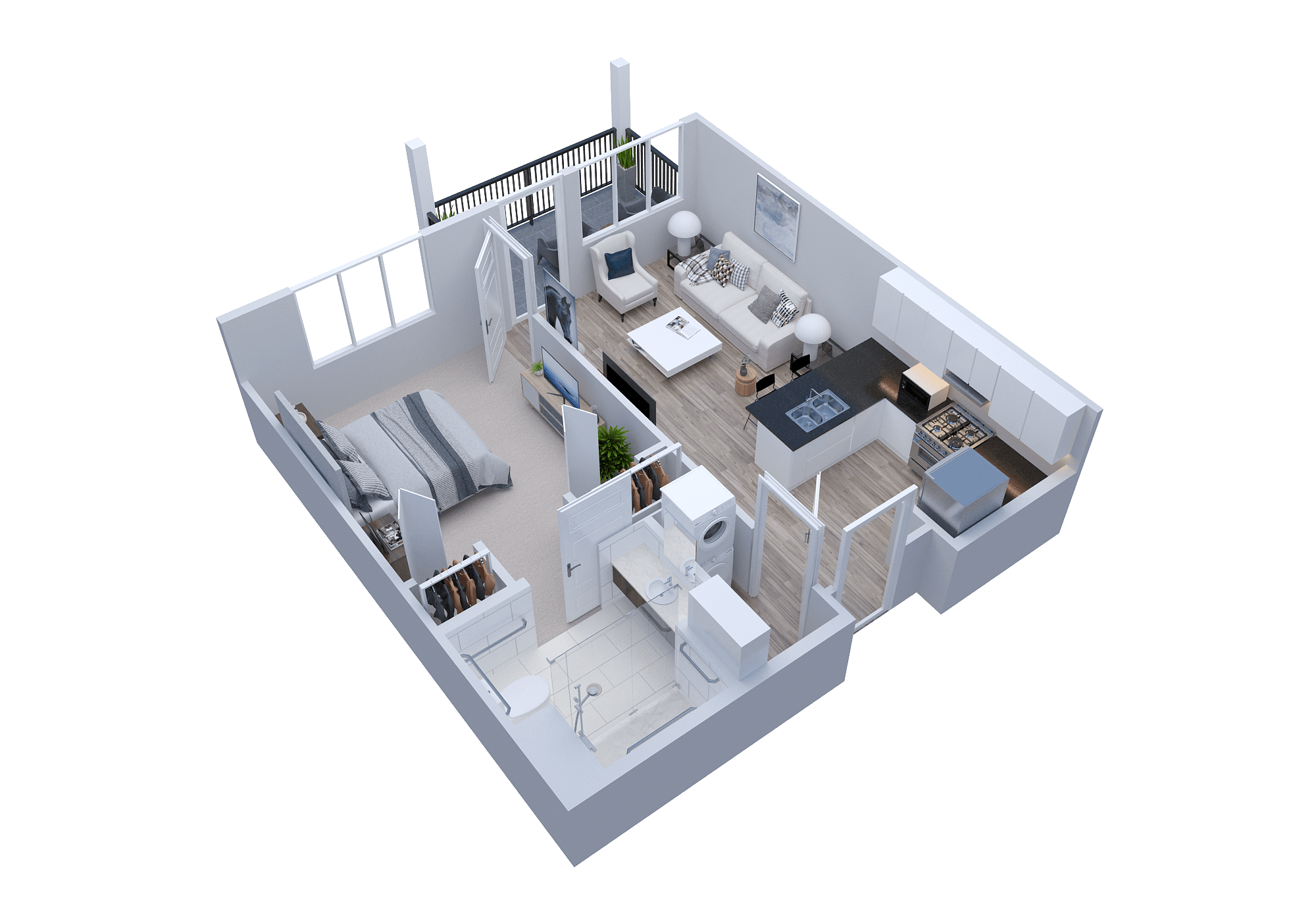 Residential Real Estate 3D Floor Plan Rendering by The 2D3D Floor Plan ...
