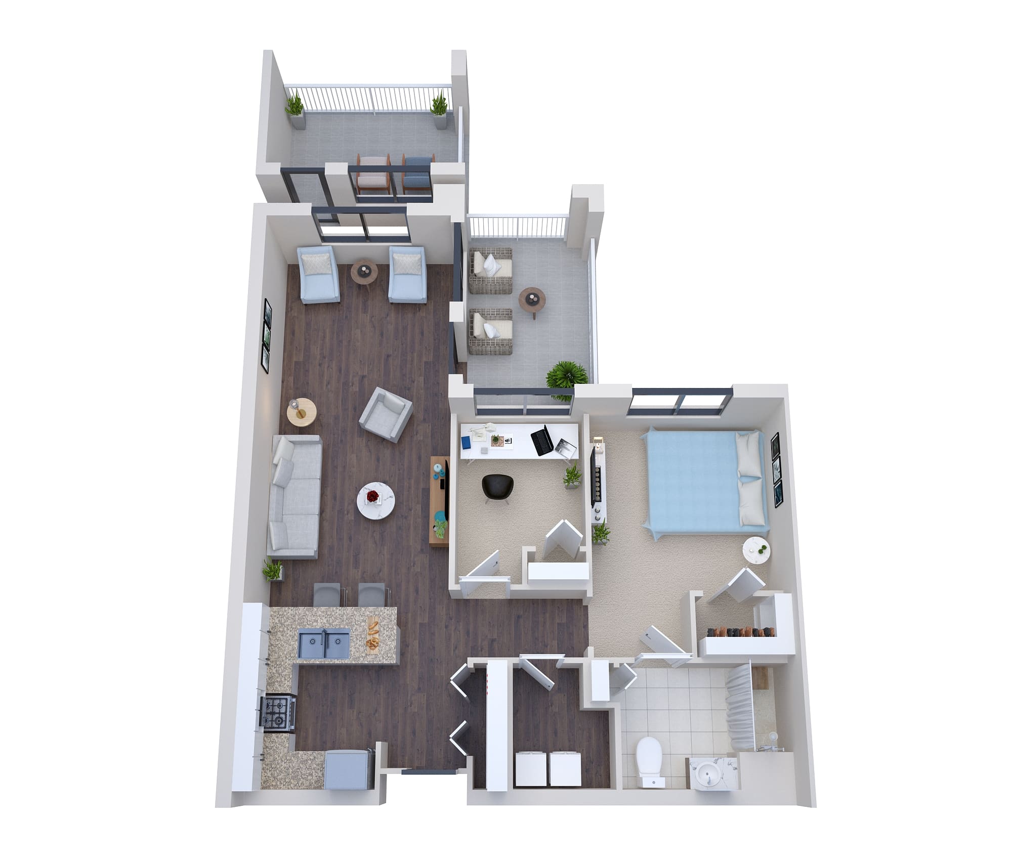 Residential Real Estate 3D Floor Plan Rendering by The 2D3D Floor Plan ...