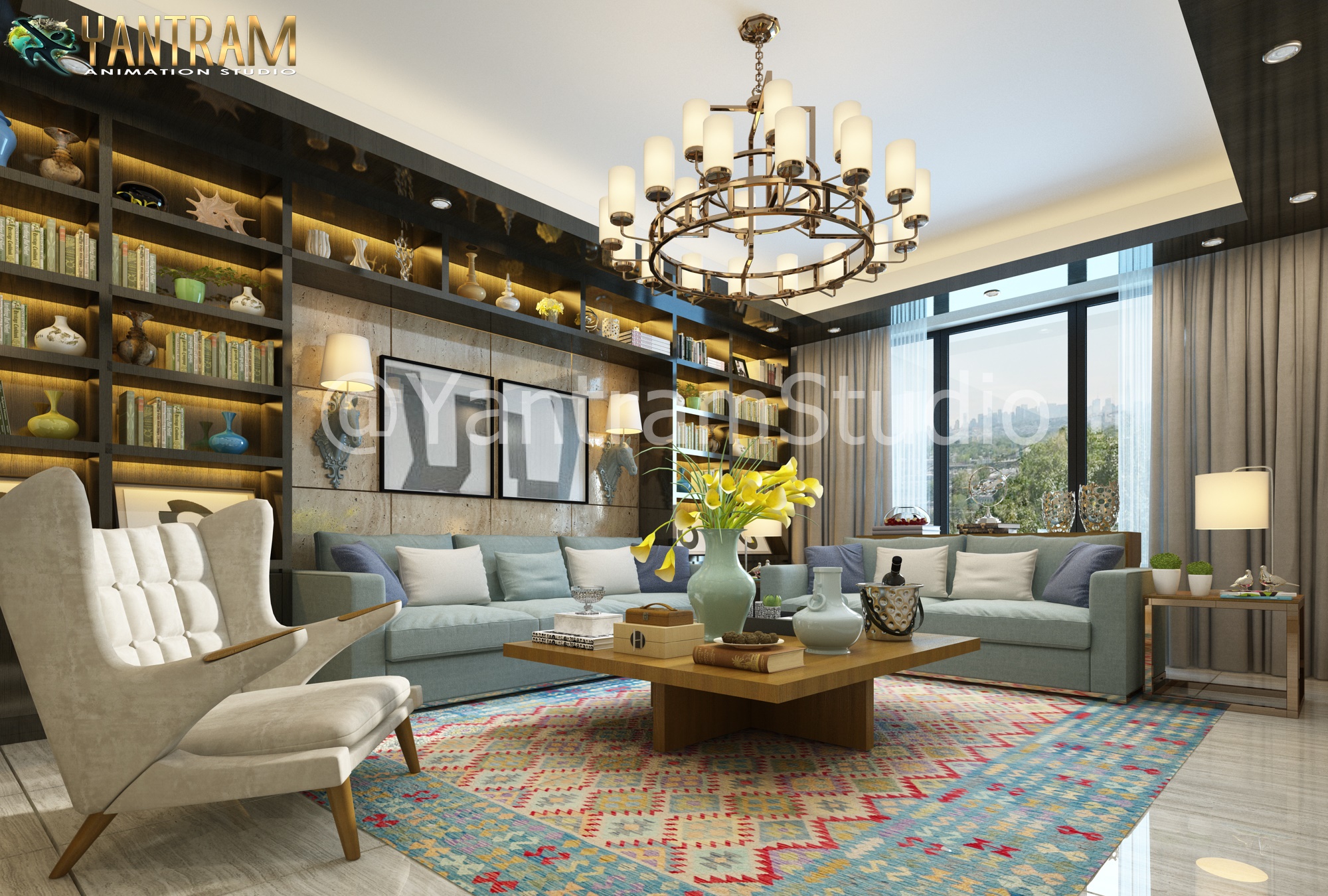 Creating a Luxurious and Comfortable Living Room with 3D Interior ...