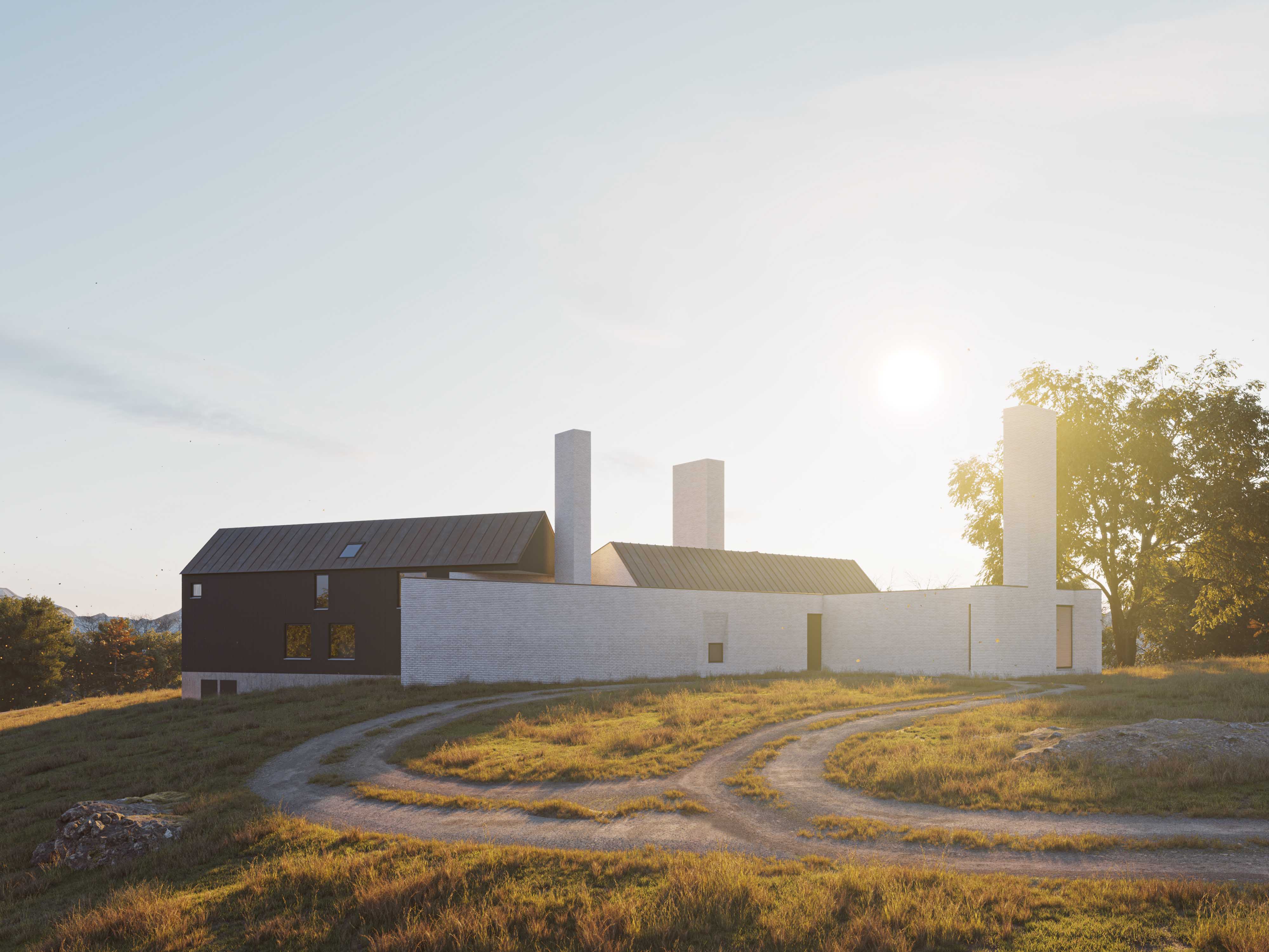 Three Chimney House by Wonder Render - Architizer