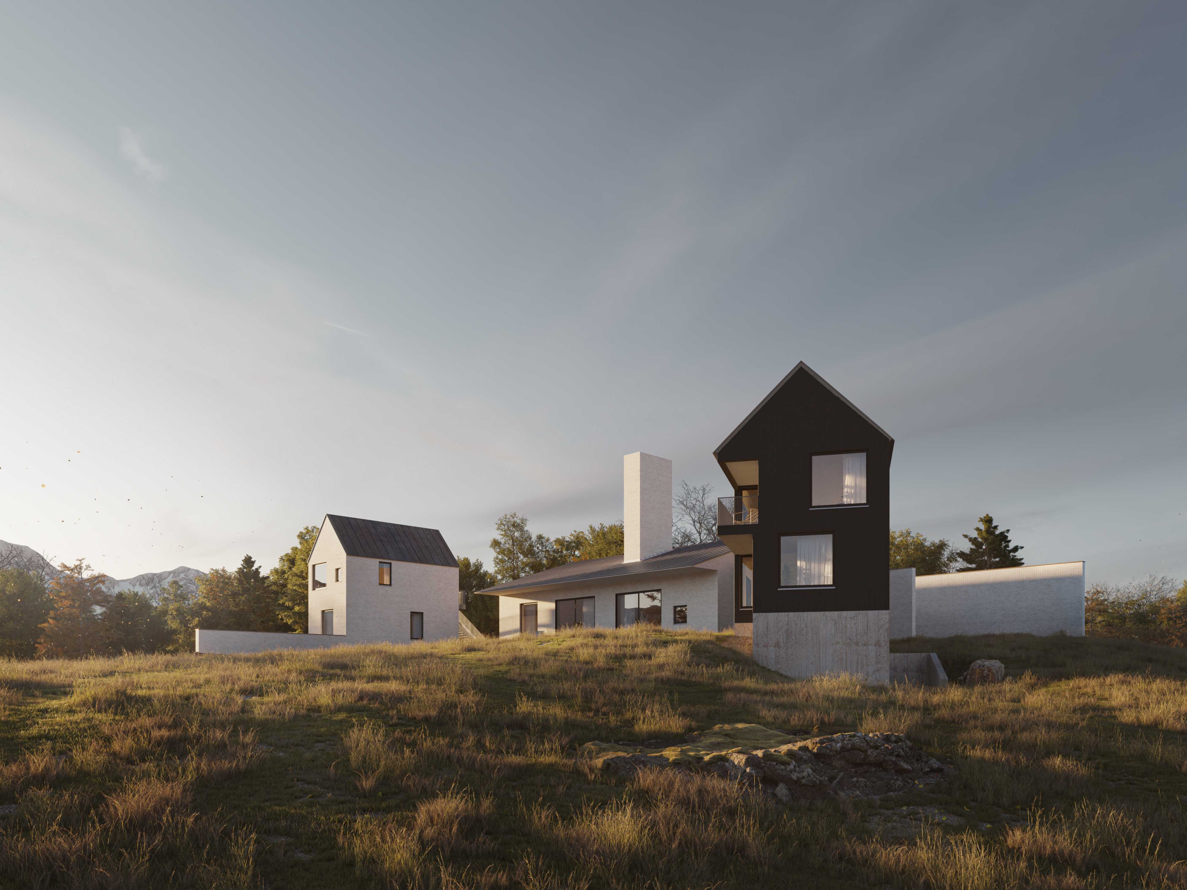 Three Chimney House by Wonder Render - Architizer