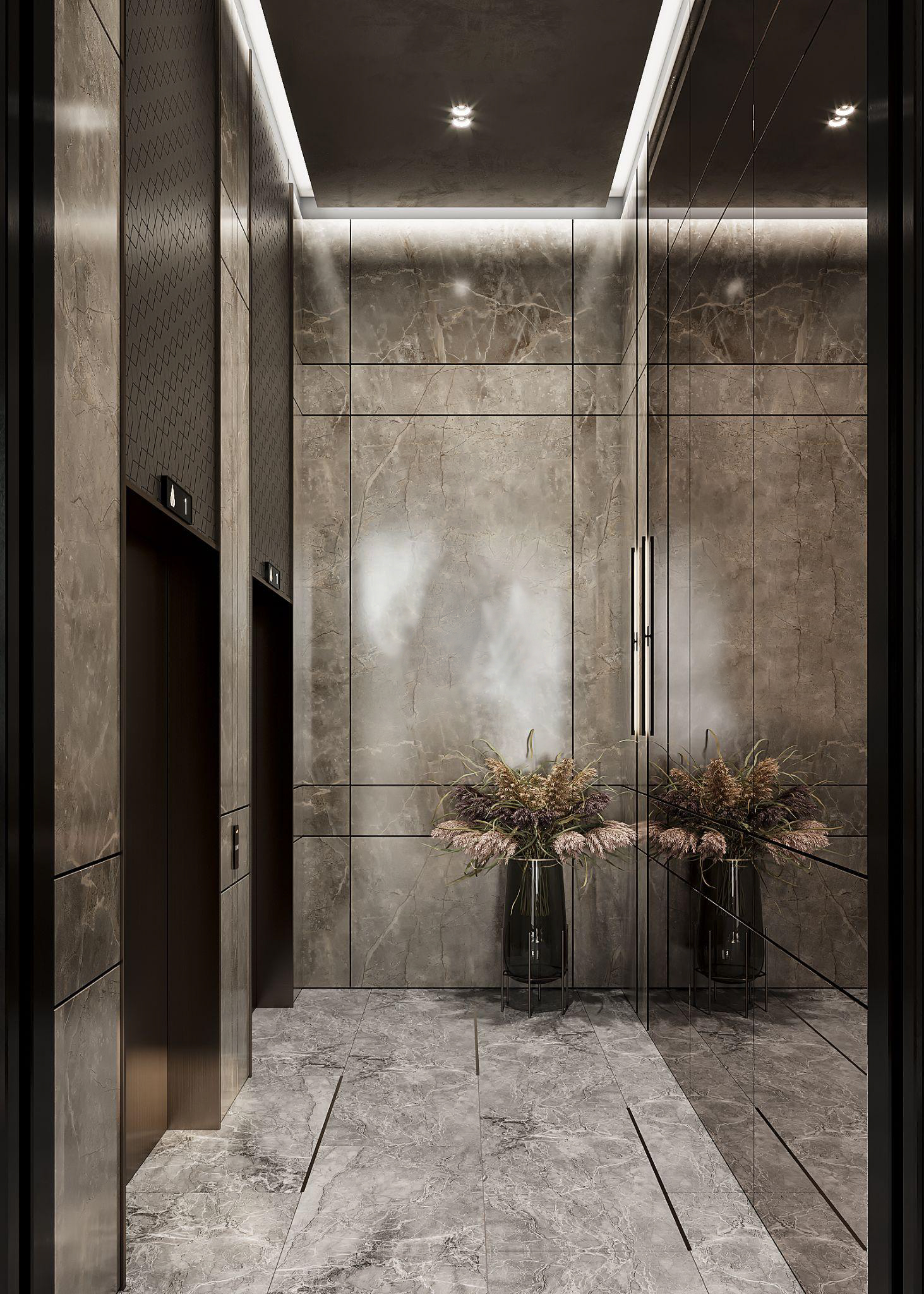 The lobby design of the Stanford residential complex by ZIKZAK ...