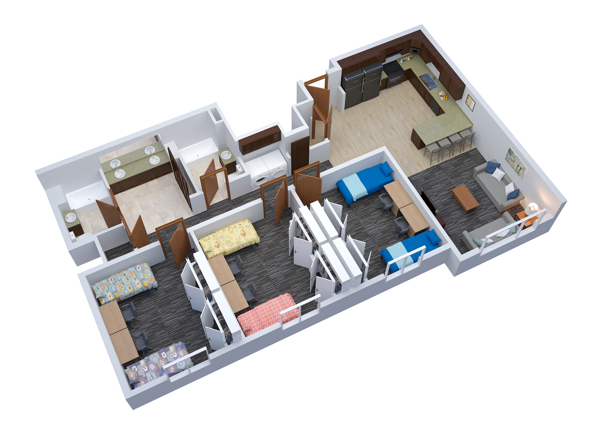 Bird's-Eye View 3D Floor Plans by The 2D3D Floor Plan Company - Architizer
