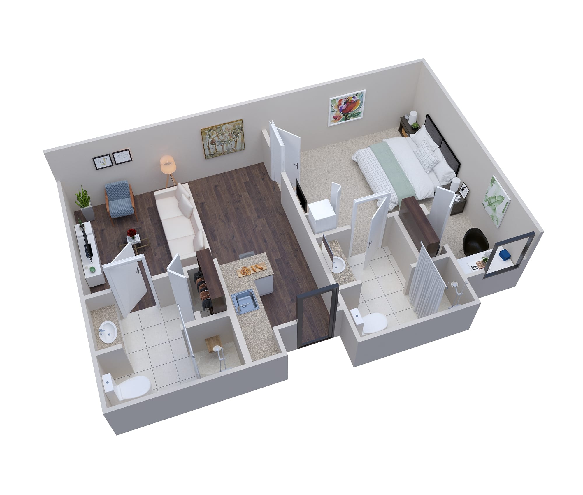 Bird's-Eye View 3D Floor Plans by The 2D3D Floor Plan Company - Architizer