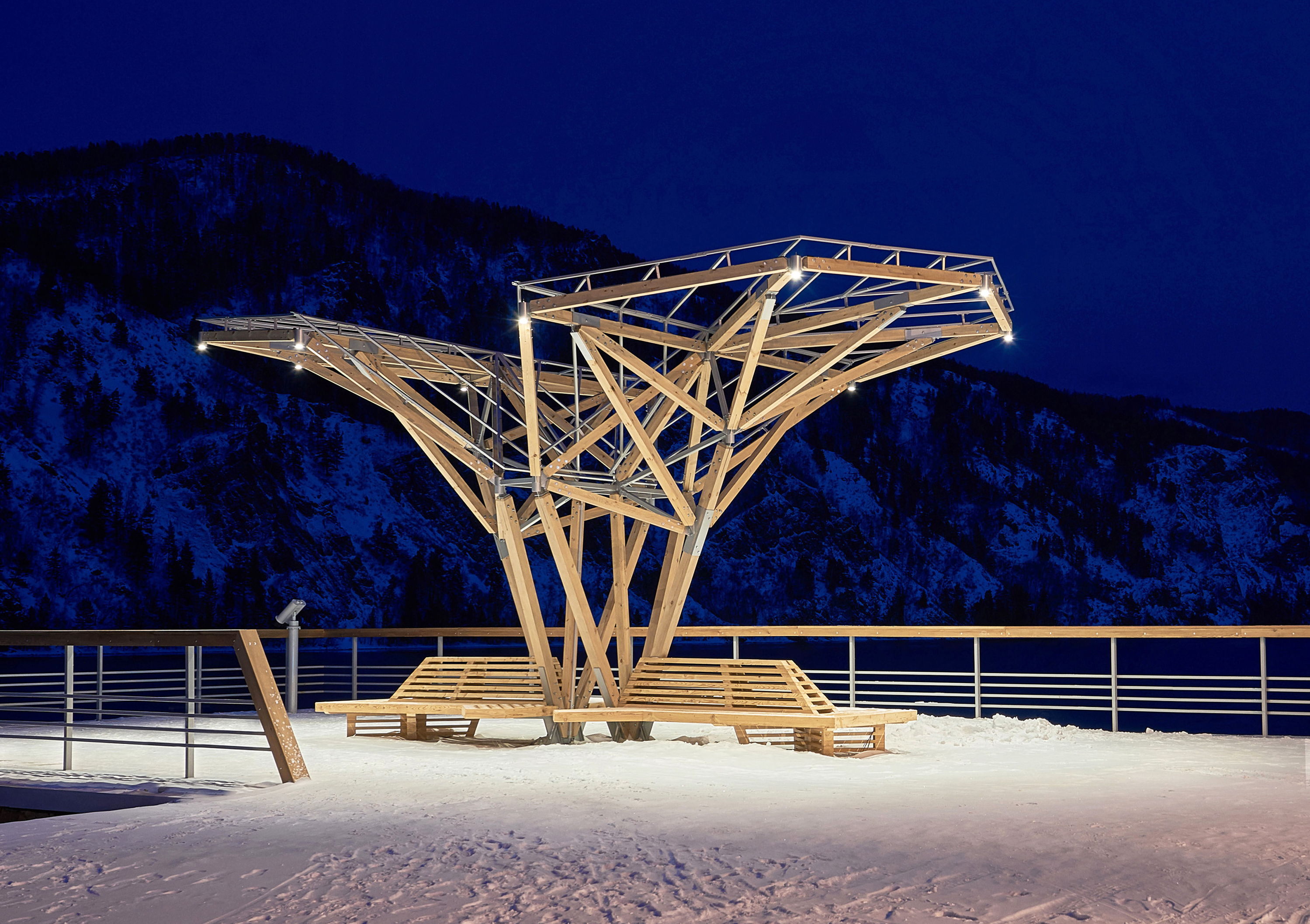 VIEWING PLATFORM WITH CANOPY AND AMPHITHEATER by OOO ADM (OOO ...
