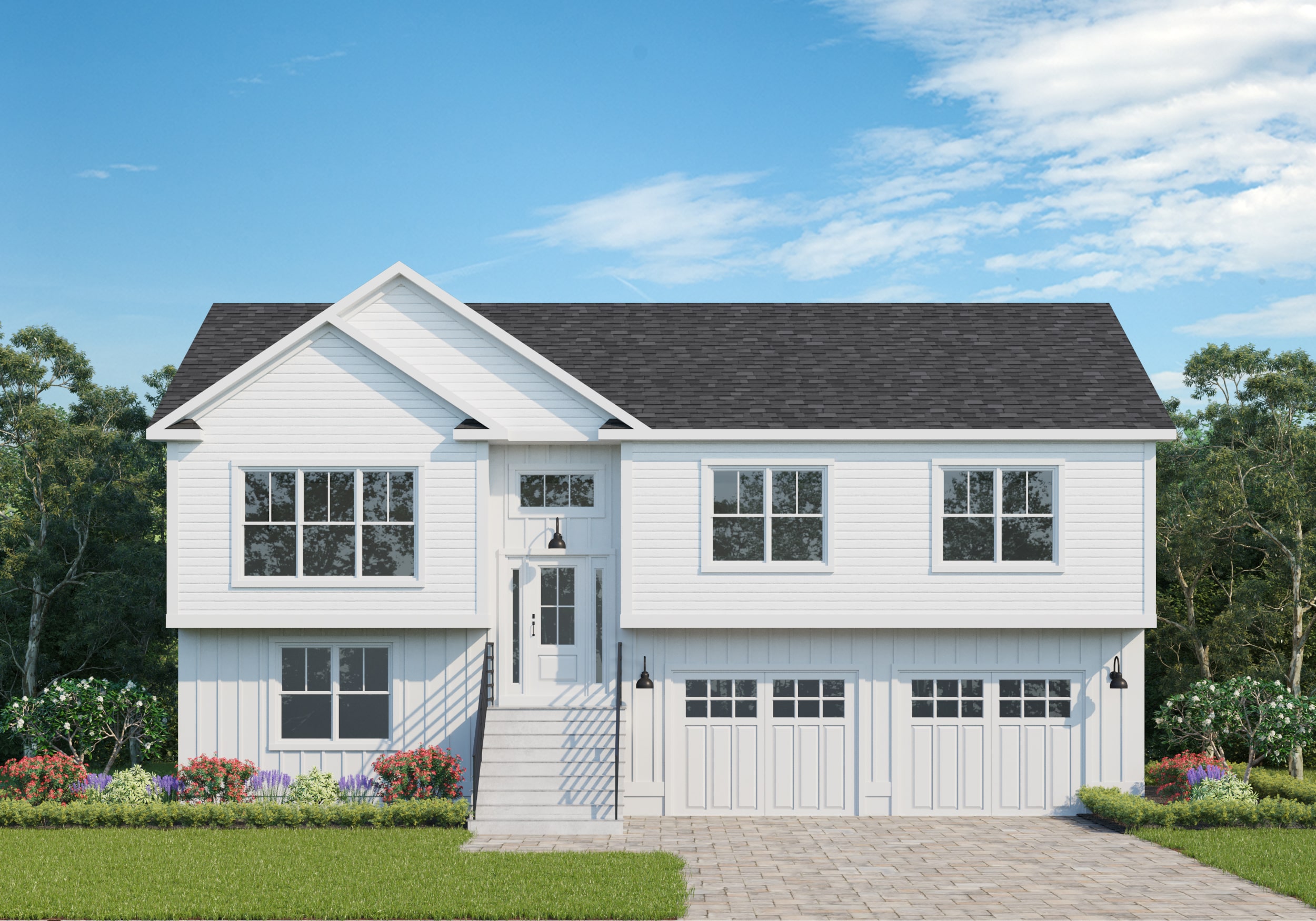 Exterior Rendering of New Construction Homes by The 2D3D Floor Plan ...