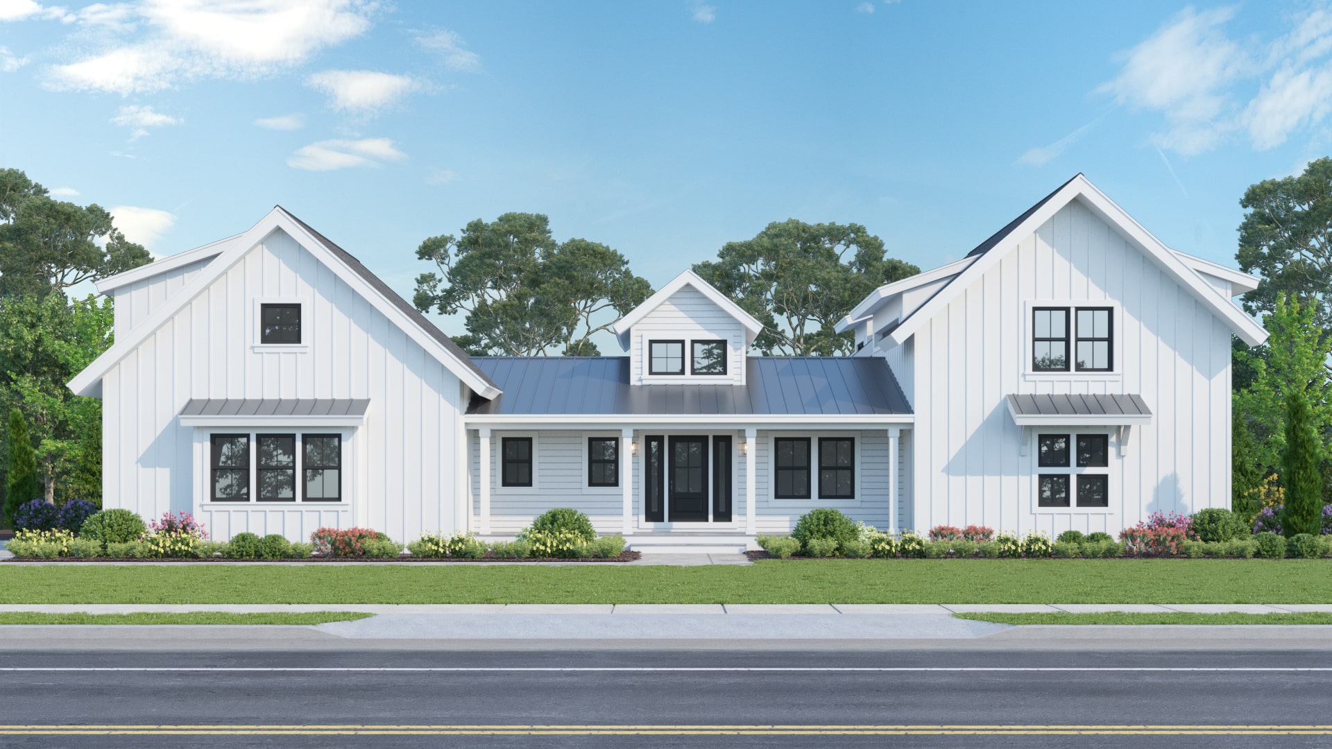 Exterior Rendering of New Construction Homes by The 2D3D Floor Plan ...