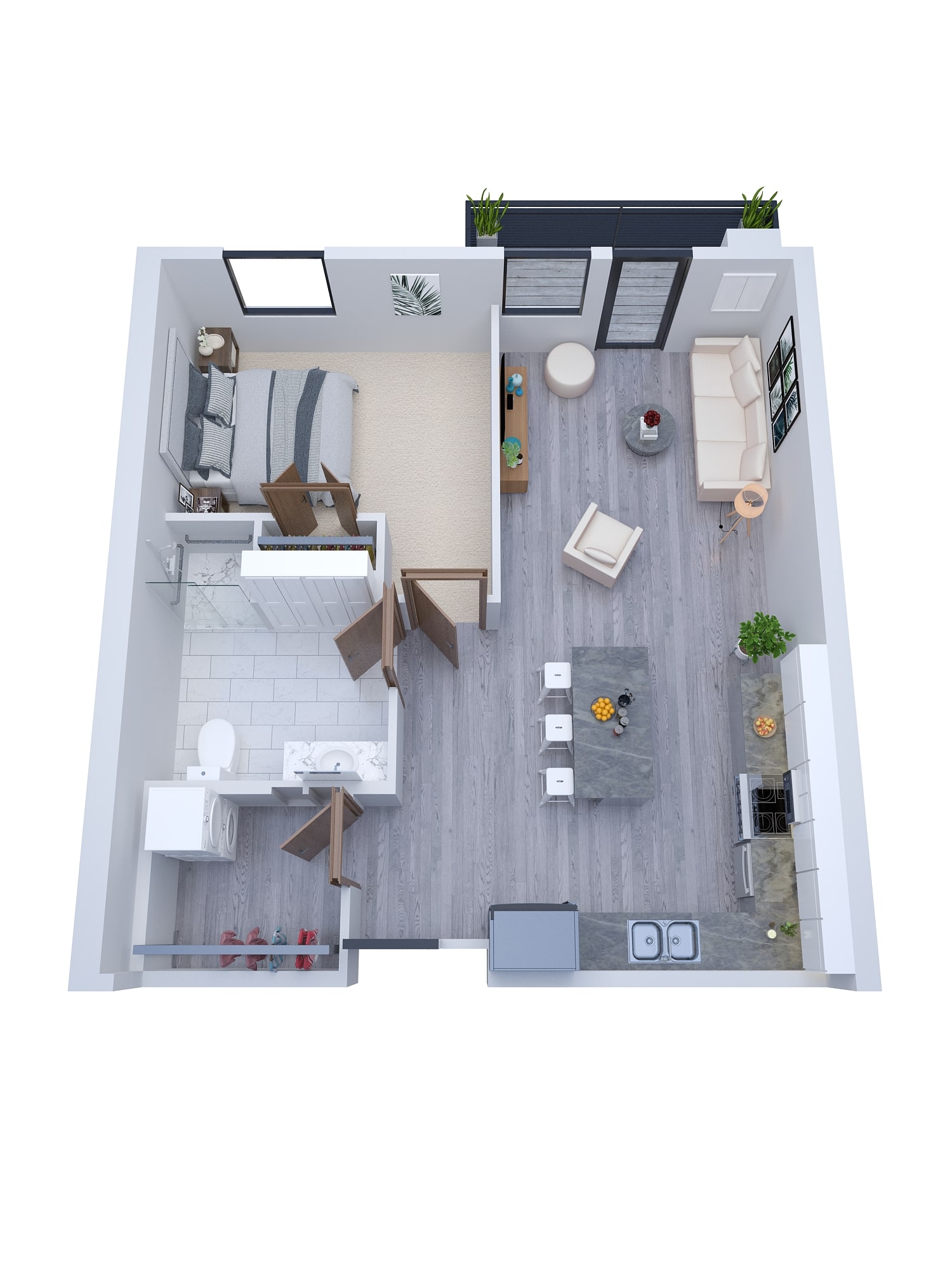 Top-View Perspective 3D Floor Plans by The 2D3D Floor Plan Company ...