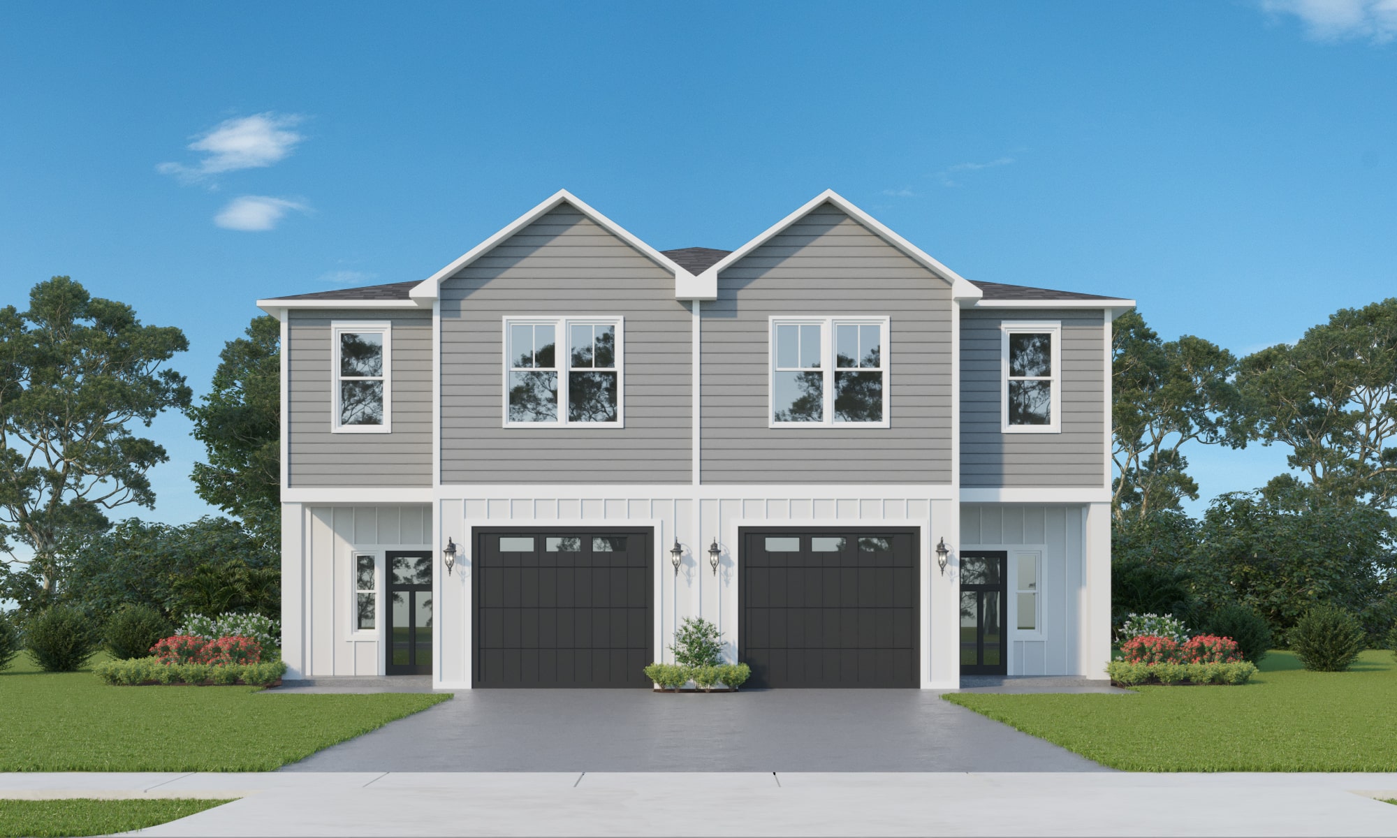 3D Exterior Rendering of Duplex House by The 2D3D Floor Plan Company ...