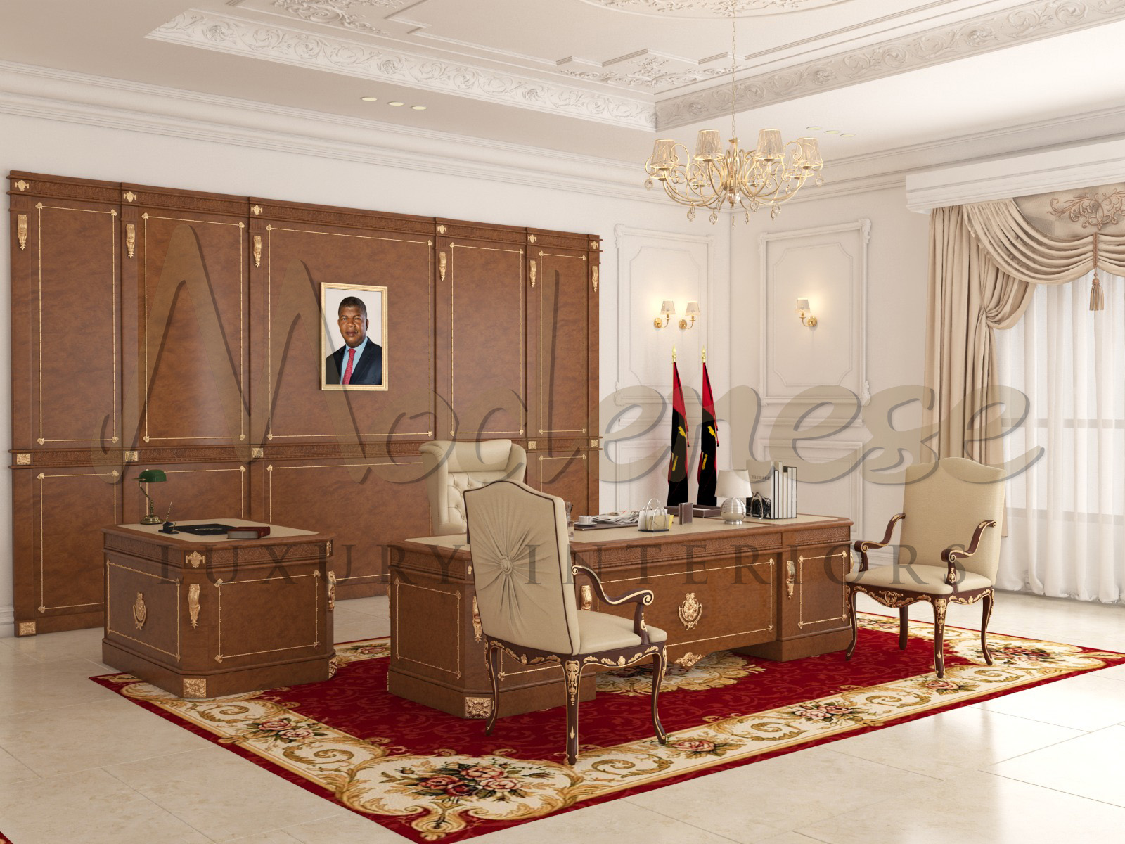 Executive Office Design Implementation by MODENESE Luxury Interiors ...
