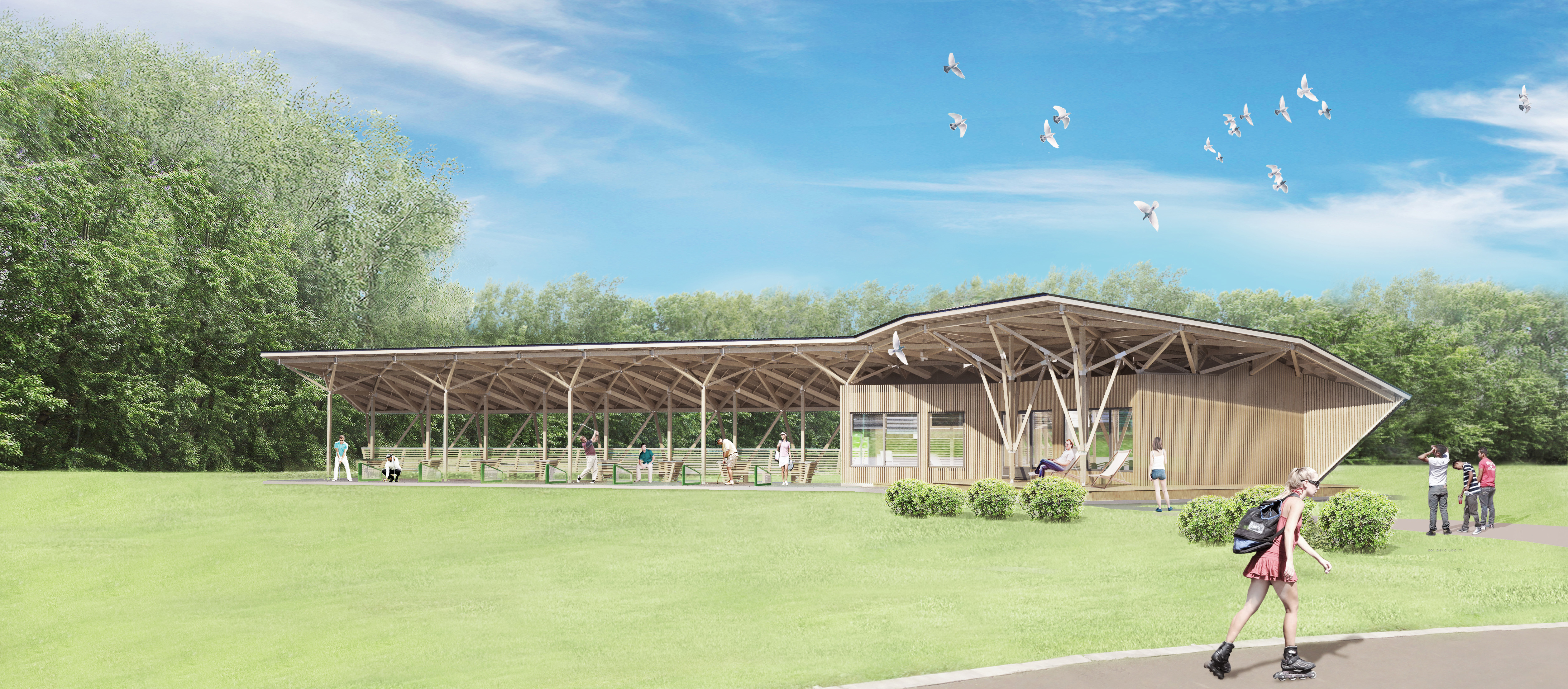 DRIVING RANGE WITH PAVILION by OOO ADM (OOO Architecture Design ...