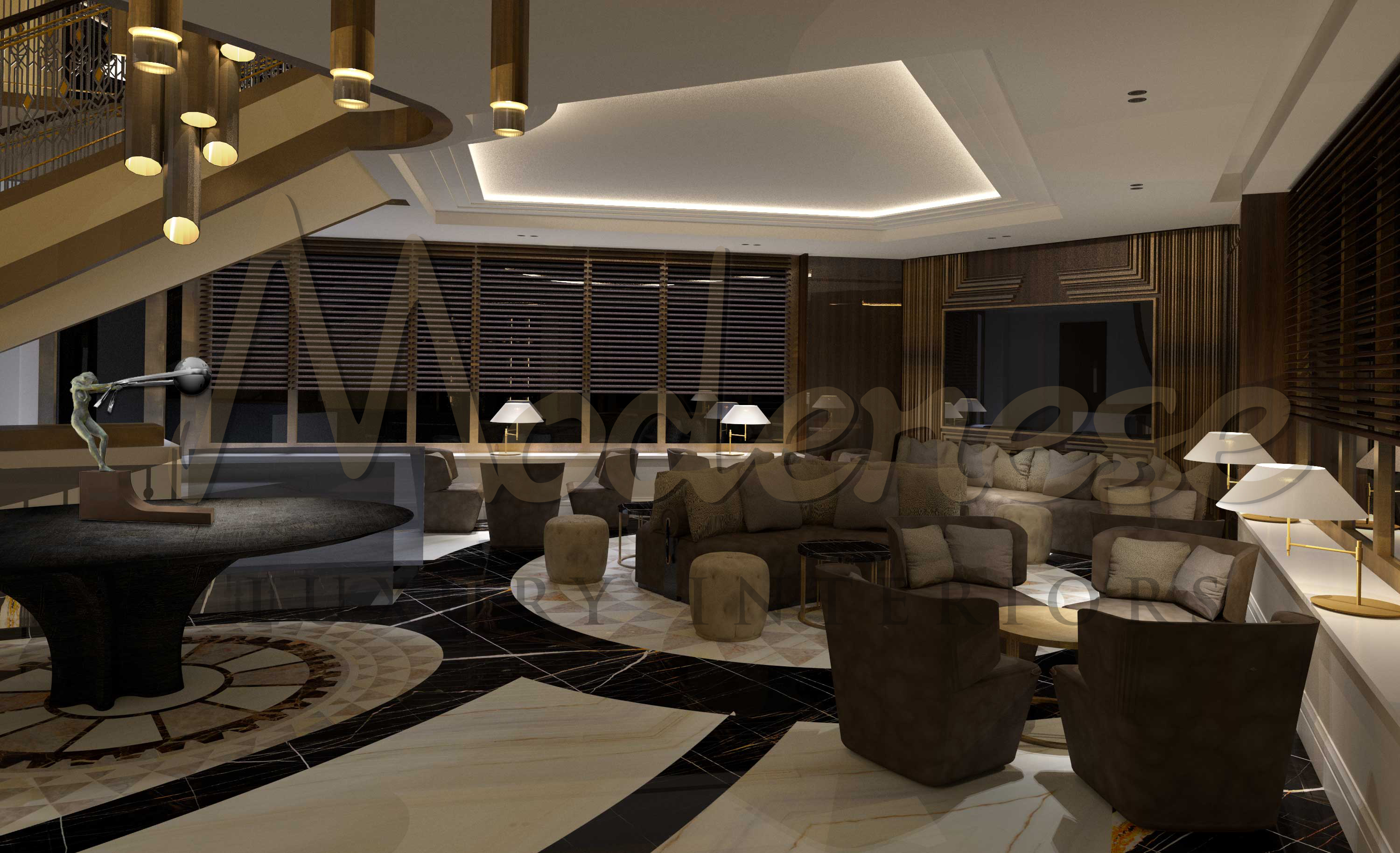Elegant Restaurant Design in Miami, USA by MODENESE Luxury Interiors ...