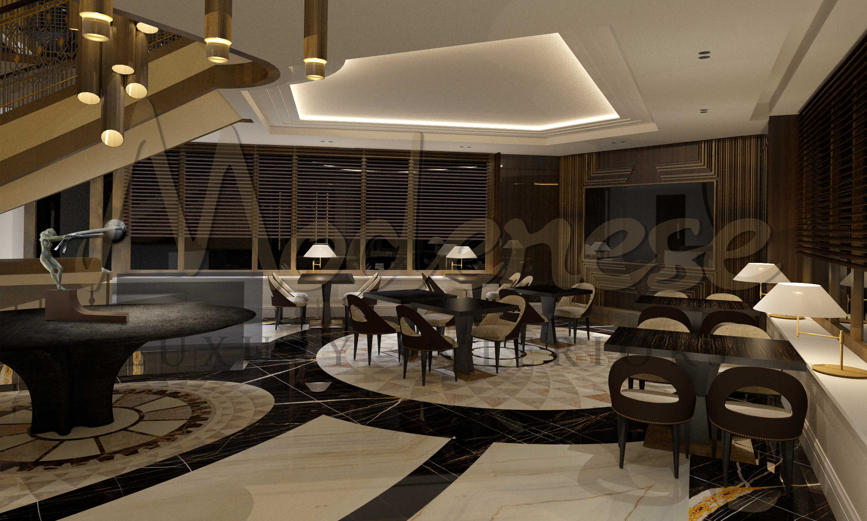 Elegant Restaurant Design in Miami, USA by MODENESE Luxury Interiors ...