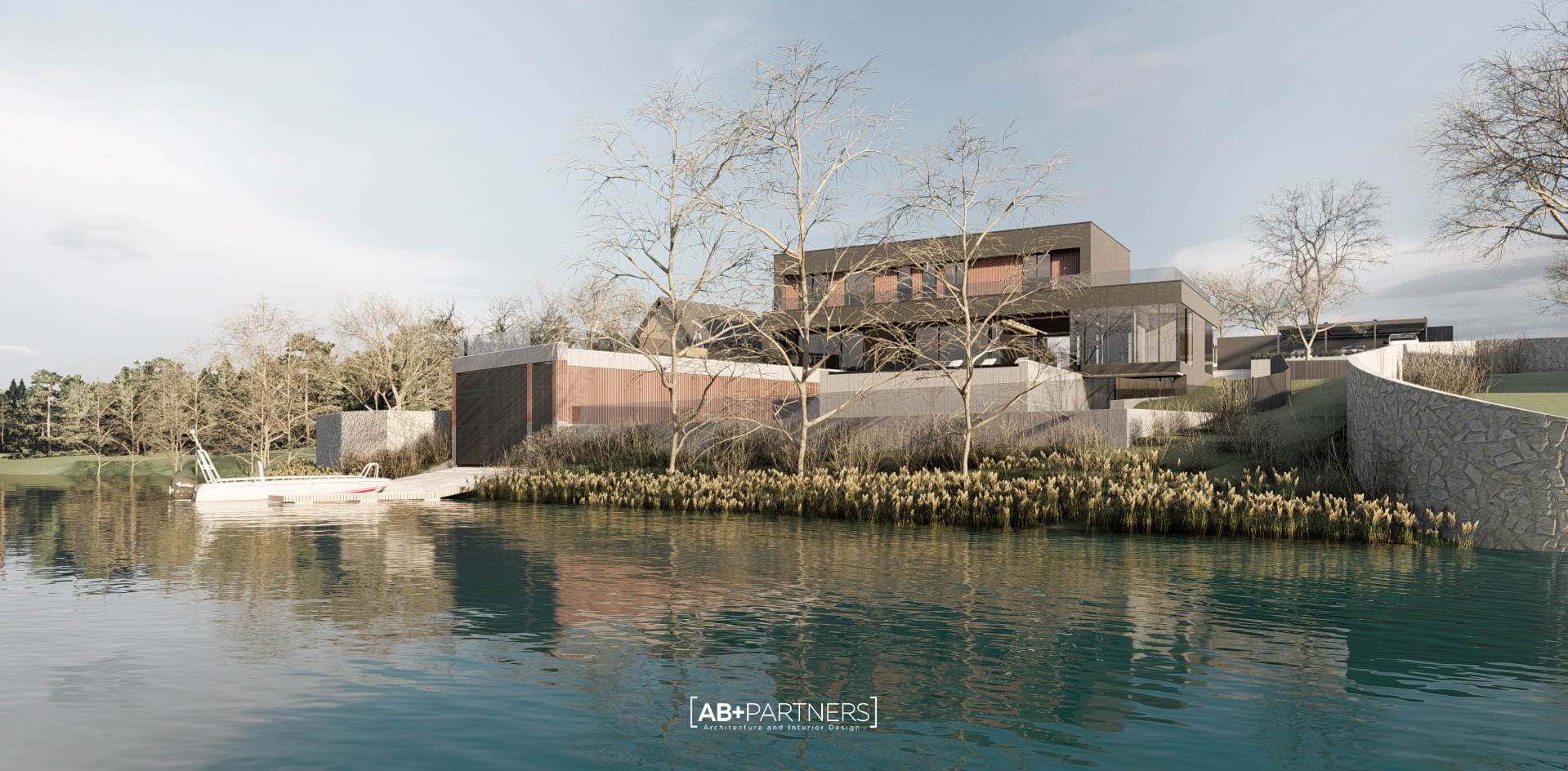 CONTEMPORARY VILLA BY THE RIVER by AB+Partners - Architizer