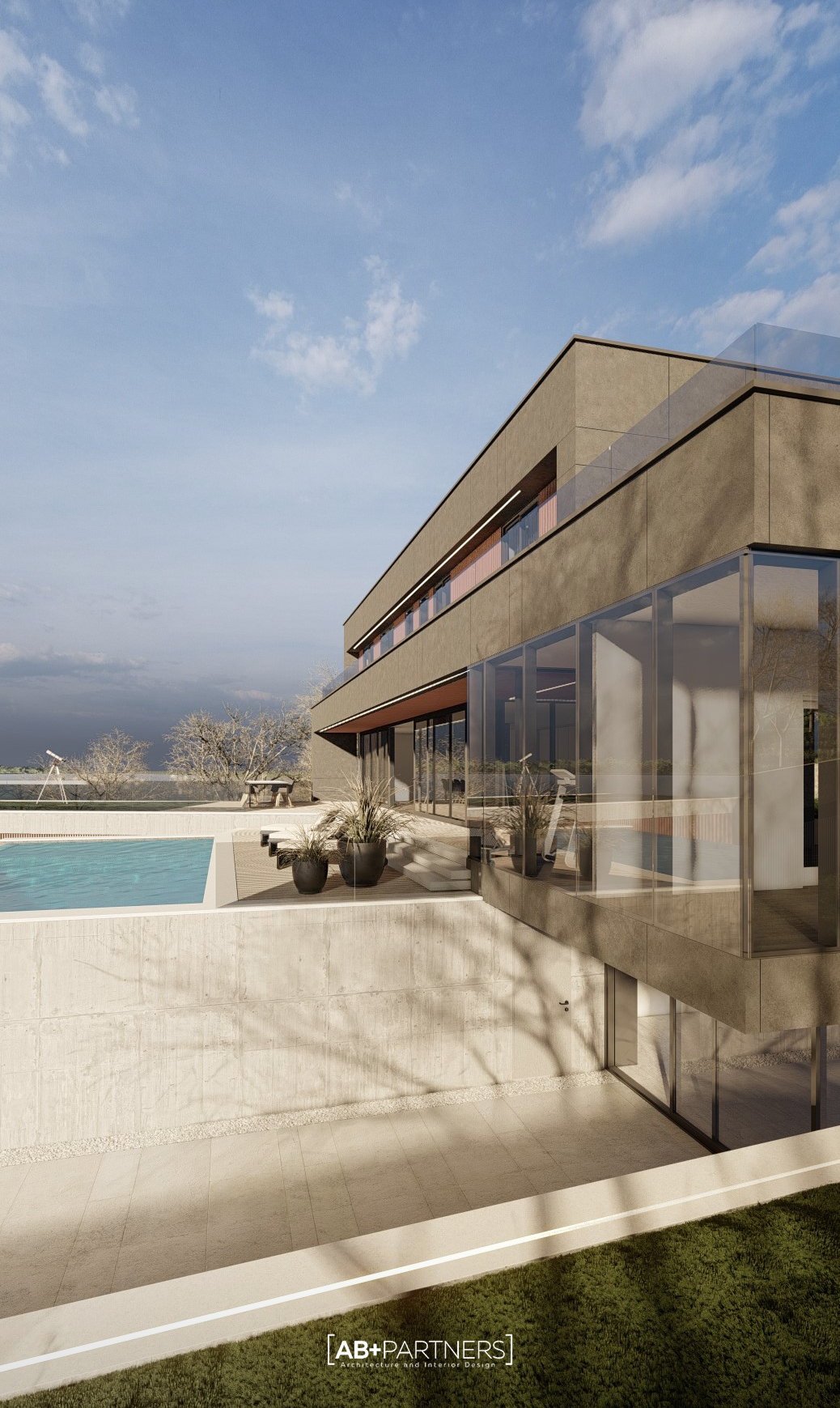 CONTEMPORARY VILLA BY THE RIVER by AB+Partners - Architizer