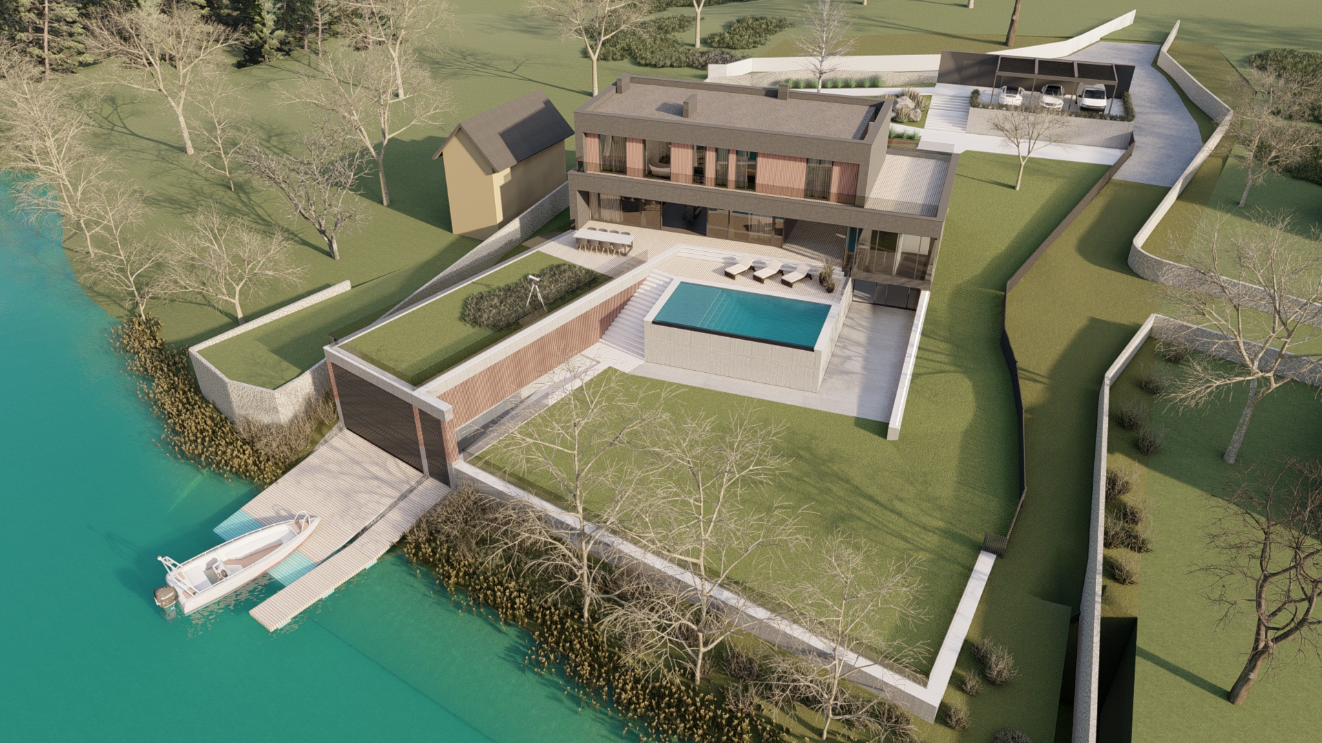 CONTEMPORARY VILLA BY THE RIVER by AB+Partners - Architizer