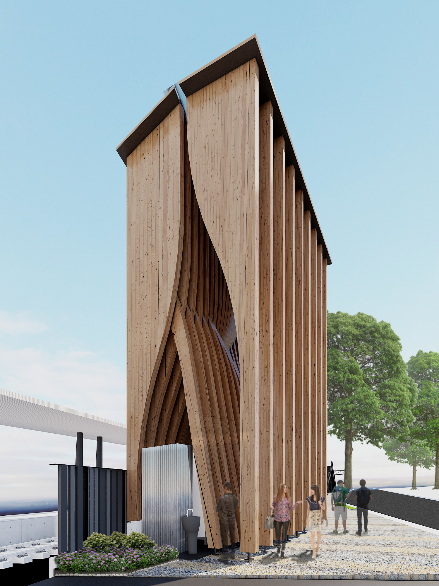 CLT Urban Pavilion by Takashi Niwa Architects - Architizer