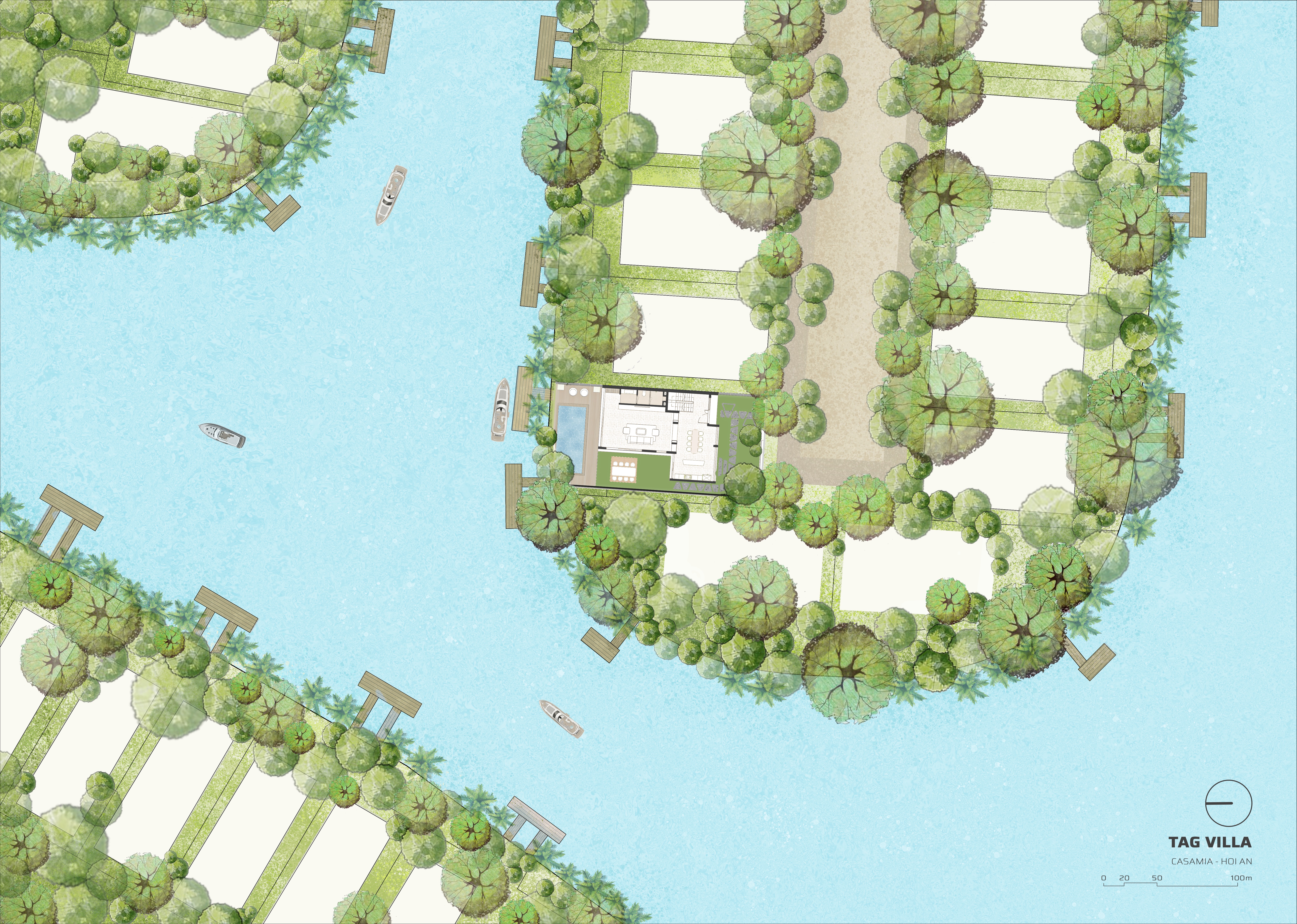 Tag Villa - A riverside tropical interior house by Kavila Architecture ...