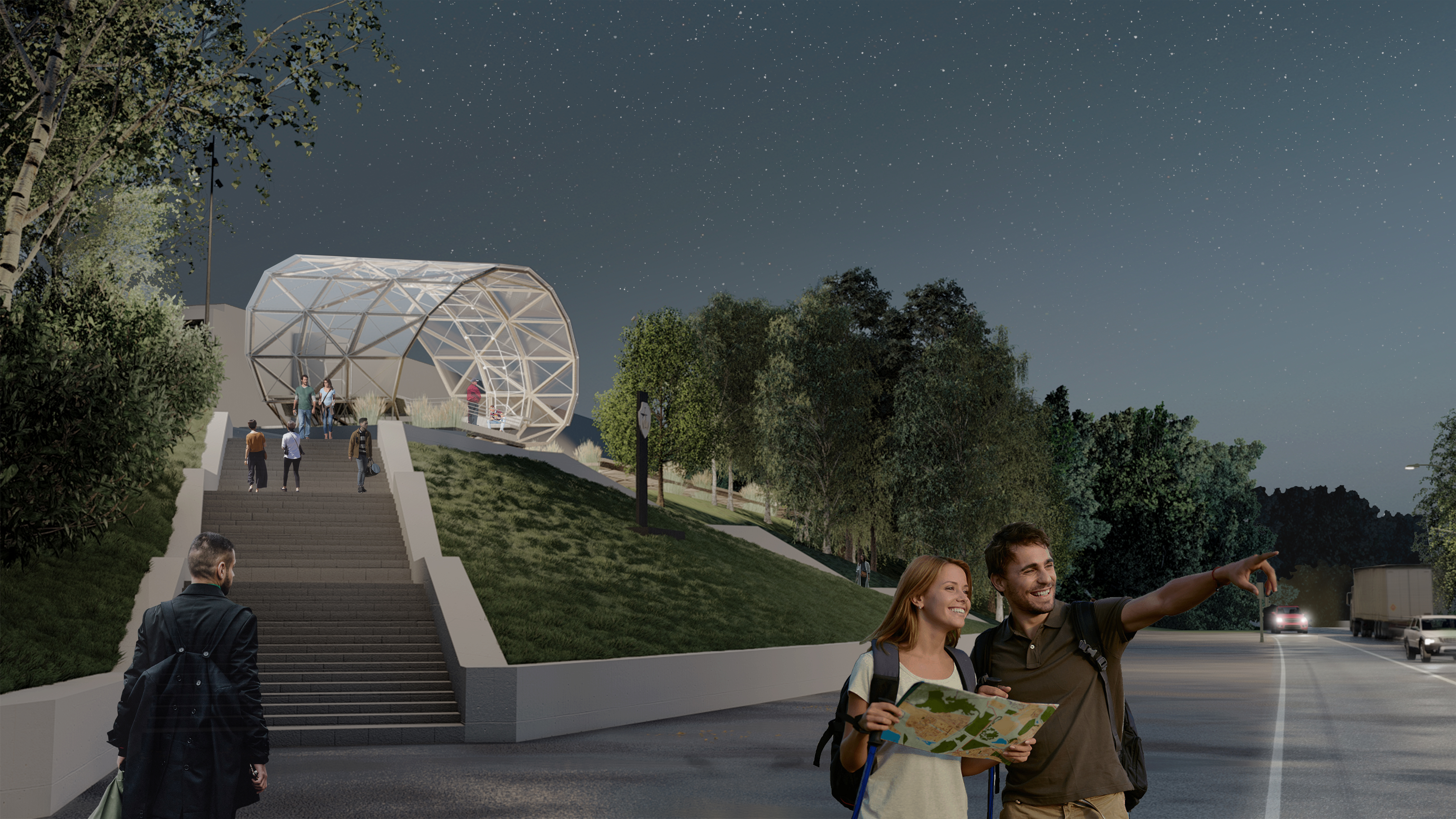 TERRACE-STAGE WITH CANOPY by OOO ADM (OOO Architecture Design Modeling ...