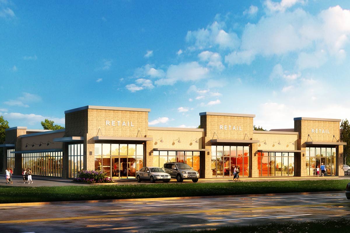 3D Exterior Rendering for Retail Store by The 2D3D Floor Plan Company ...