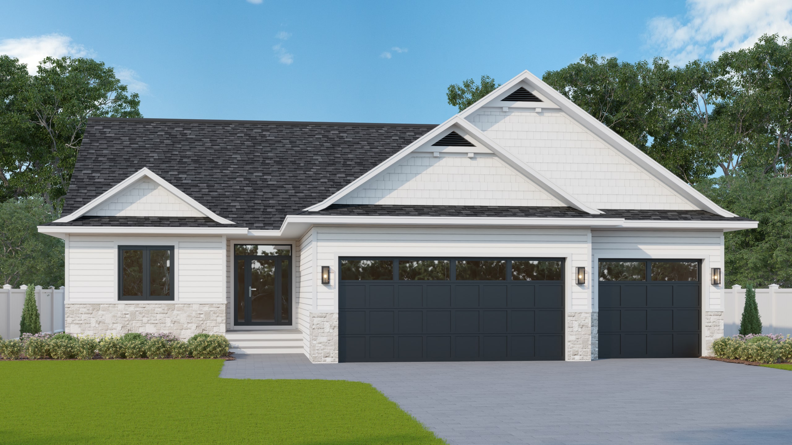3D Exterior Design of House by The 2D3D Floor Plan Company - Architizer