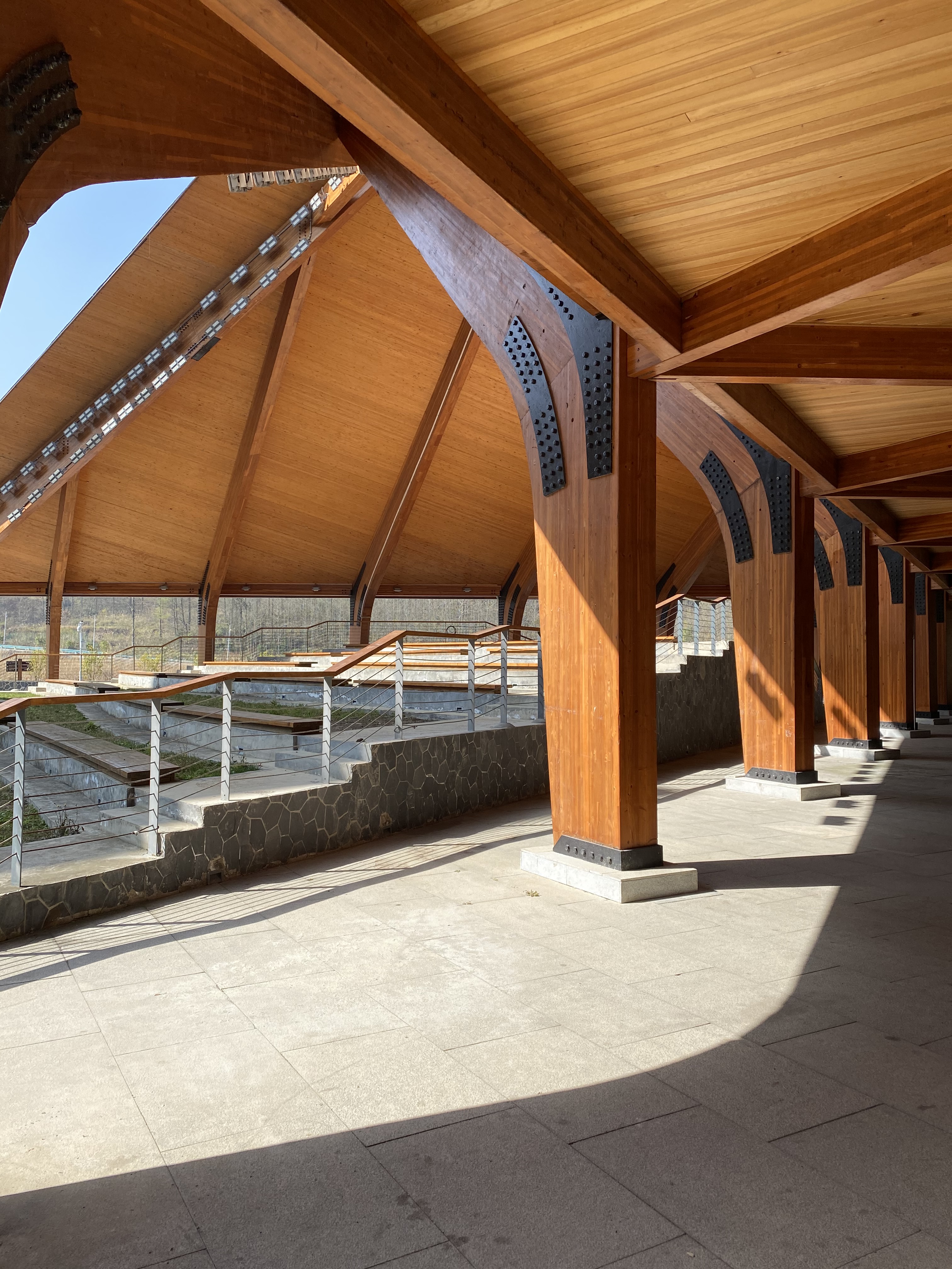 Getu Climbing Gymnasium of Ziyun - Twin Arch Timber Structure Salute to ...