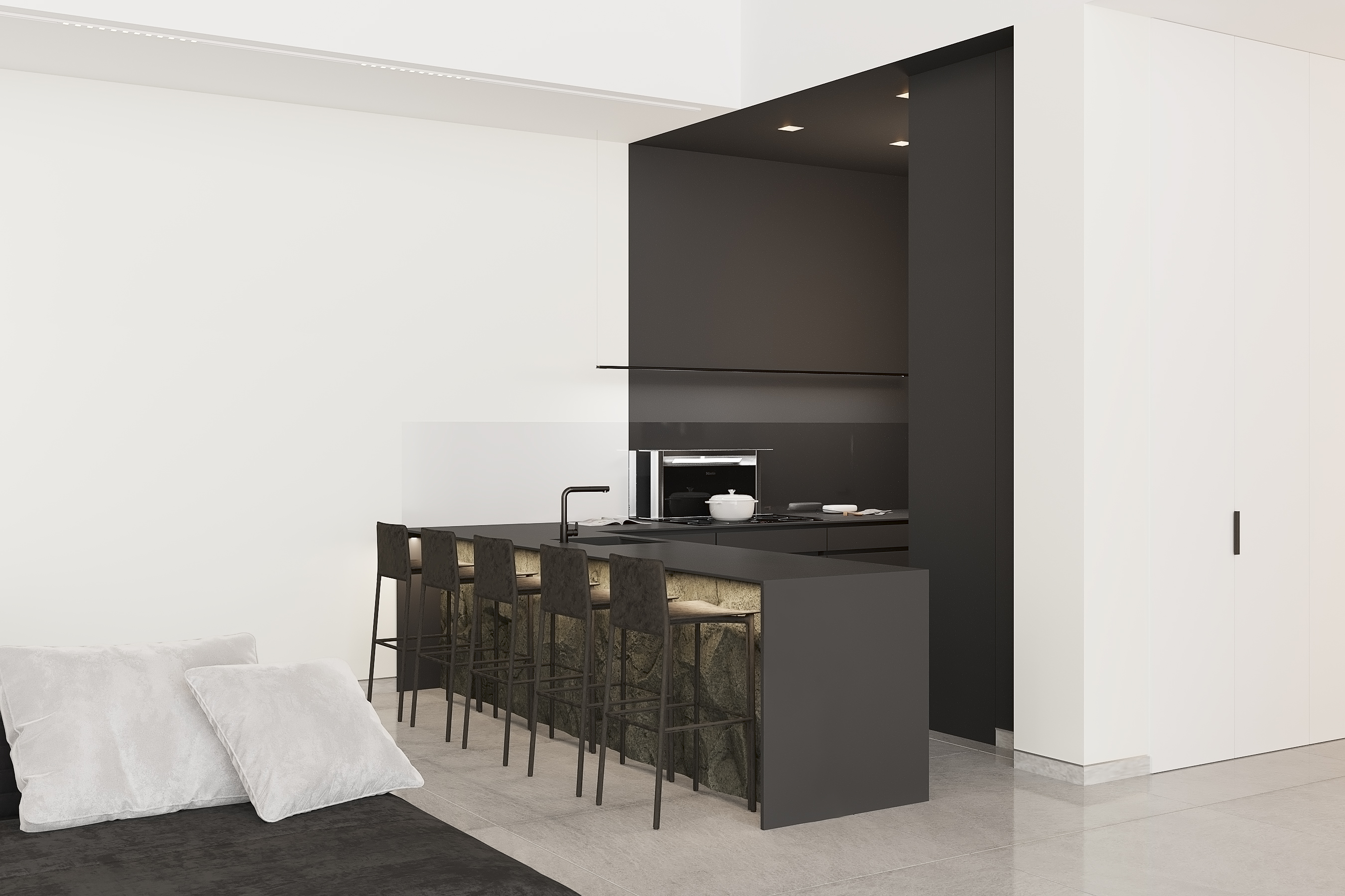 Black Edition House Interior by Golub Architects - Architizer