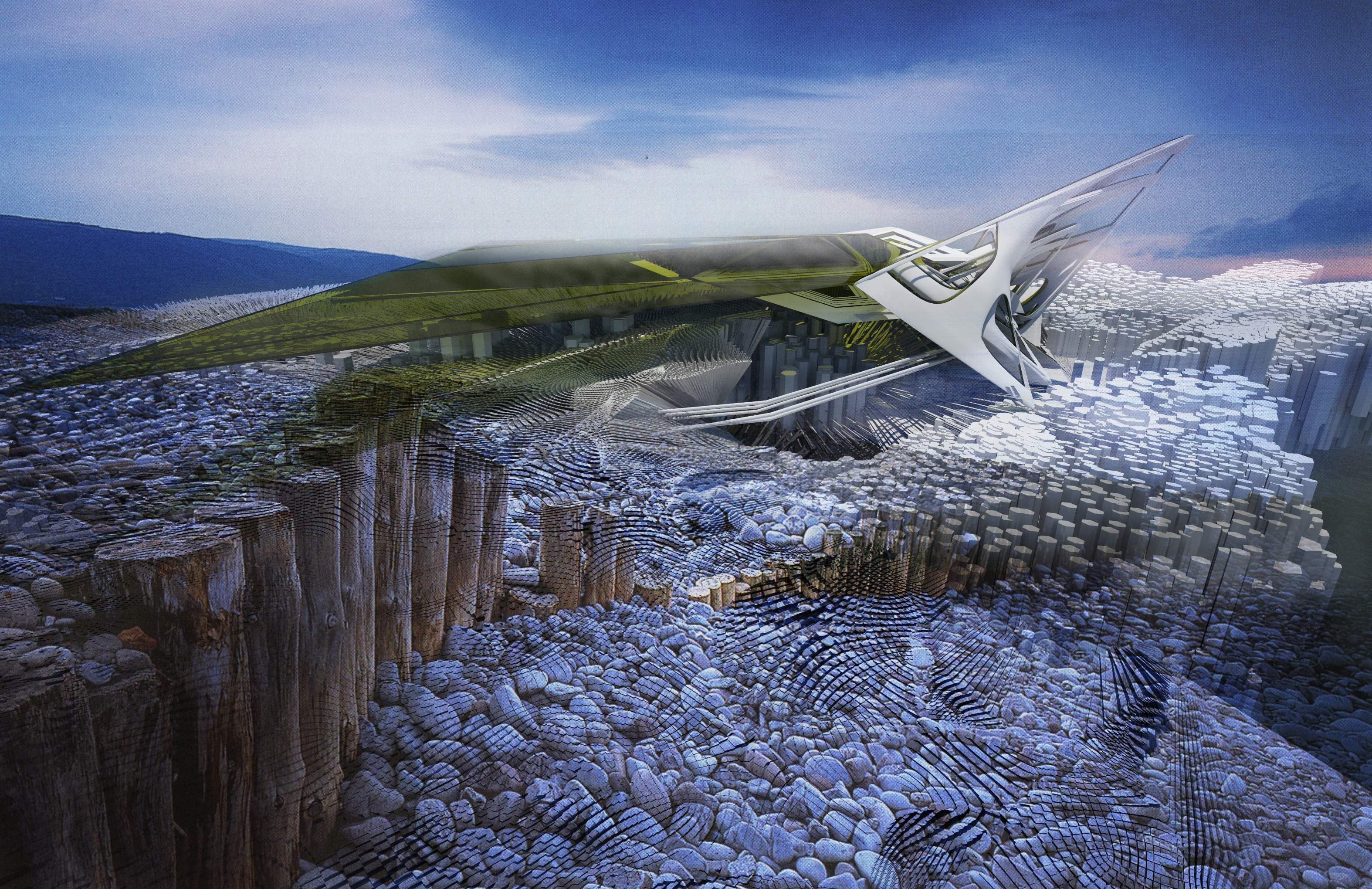 Hydrokinetic Geyser tidal pool resort by Margot Krasojevic Architecture ...