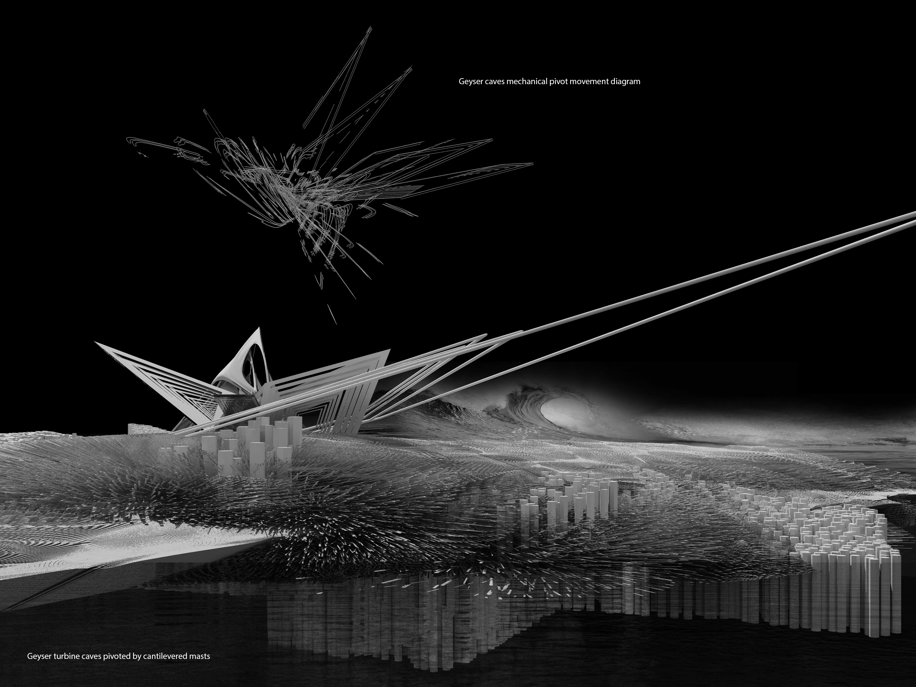 Hydrokinetic Geyser tidal pool resort by Margot Krasojevic Architecture ...